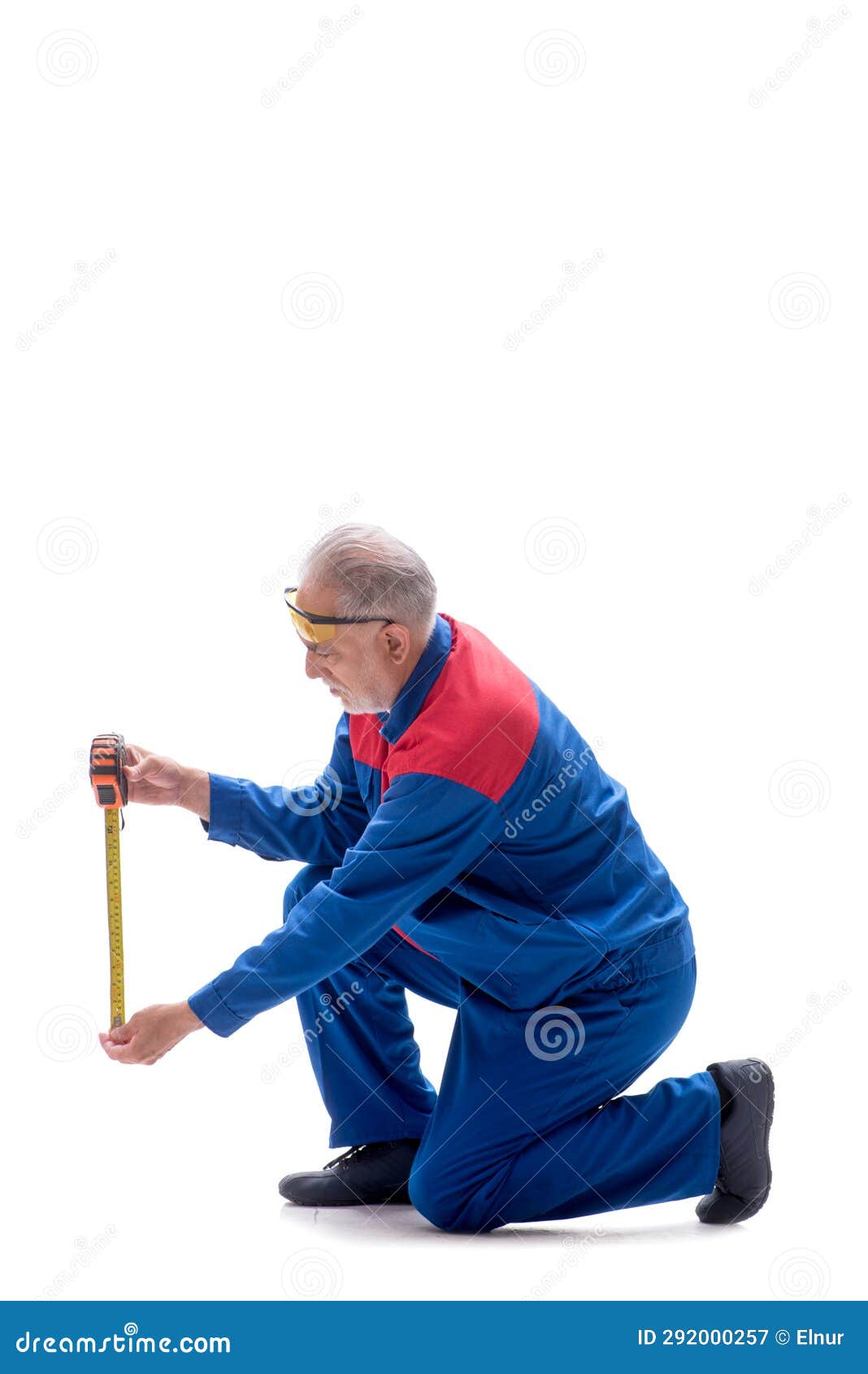 Old Foreman Isolated on White Stock Image - Image of background, house ...