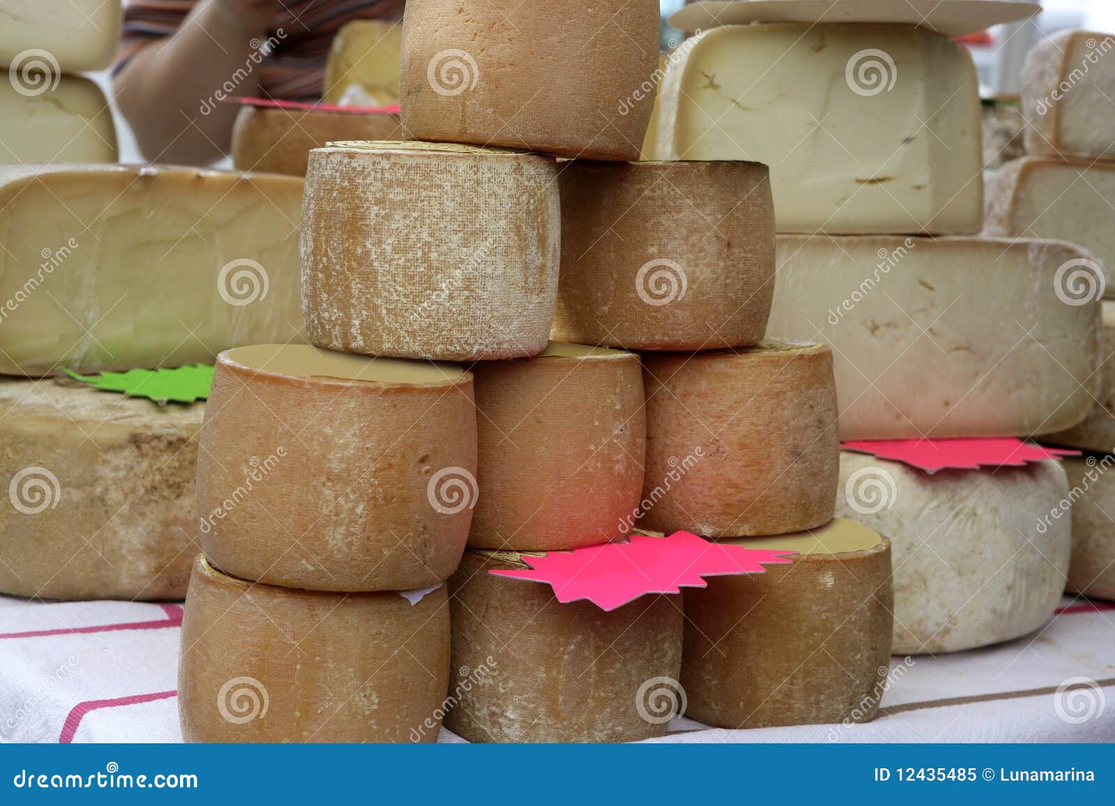 Aged French Cheese Wheels Stacked Stock Image | CartoonDealer.com #12058393