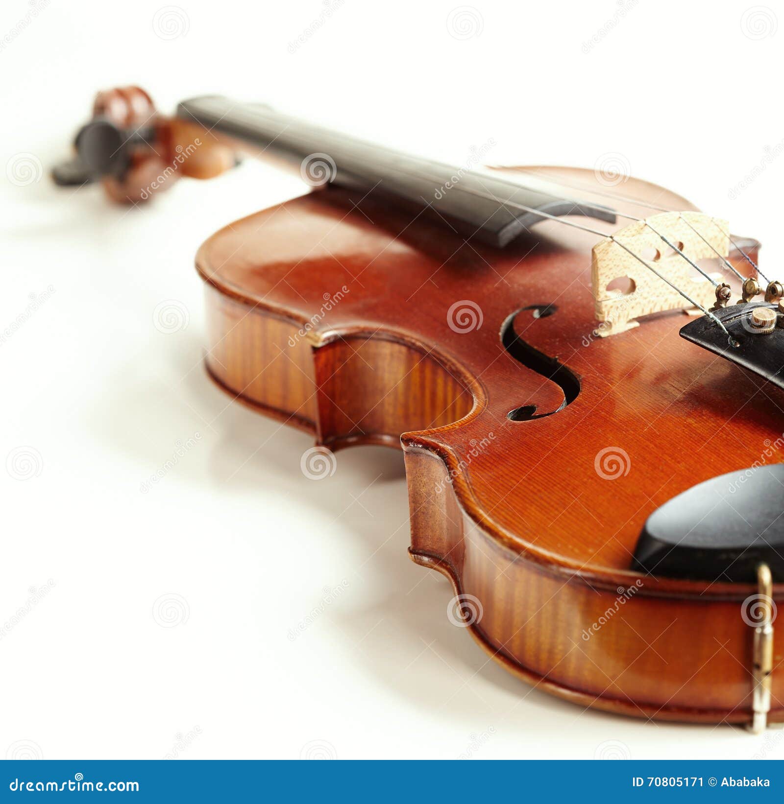 Aged Handmade Violin on White Background Stock Image - Image of antique ...