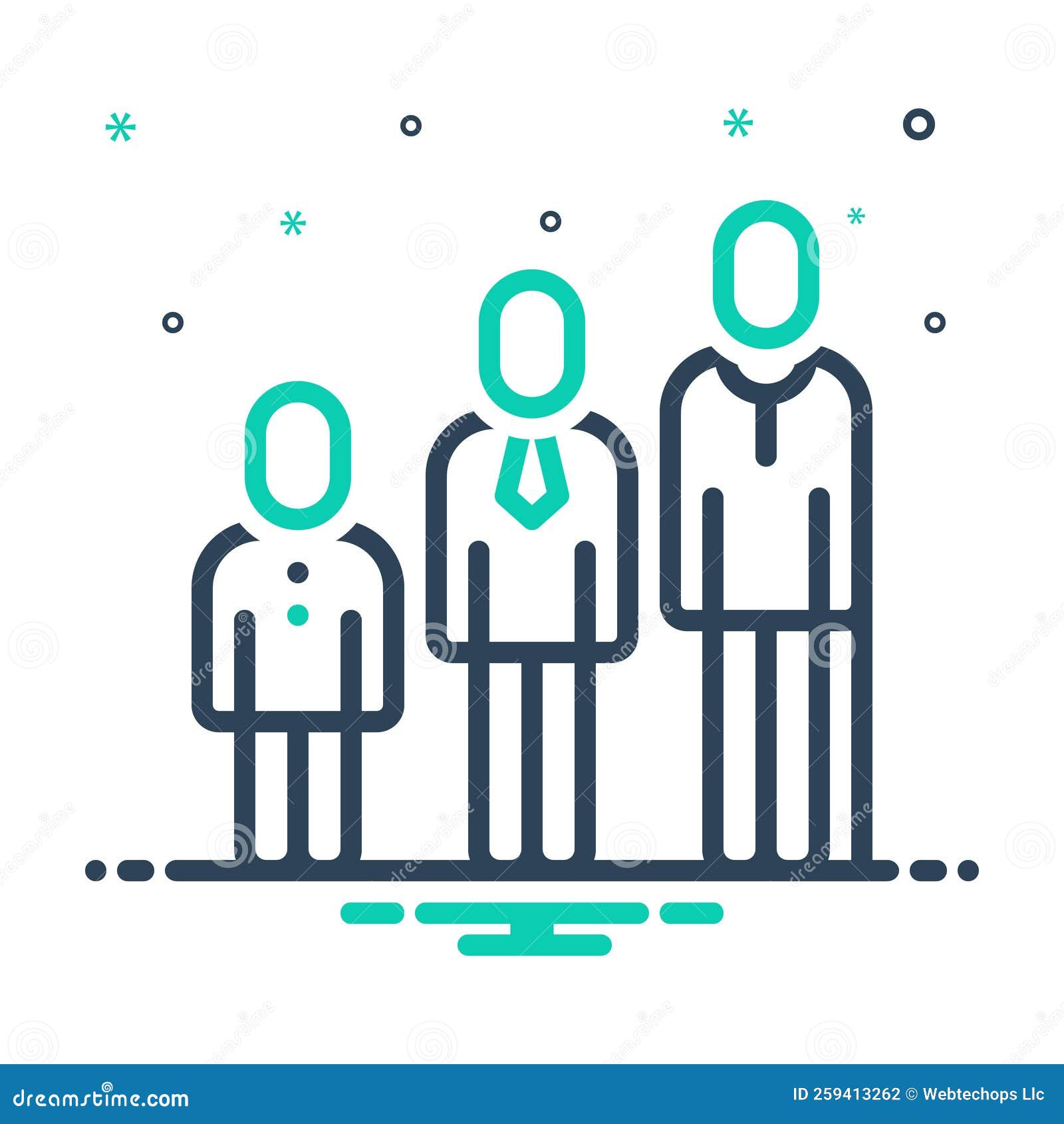 Mix Icon for Aged, Evolution and Maturity Stock Vector - Illustration ...