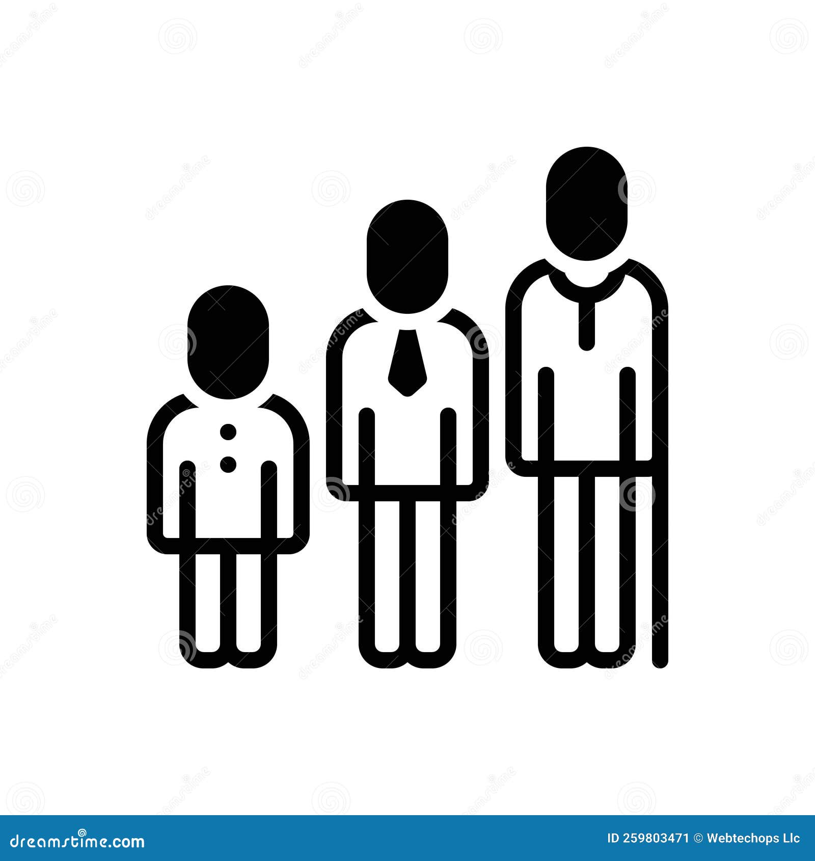 Black Solid Icon for Aged, Evolution and Maturity Stock Illustration ...