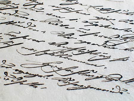 Aged letter (old script) stock image. Image of antique - 655907