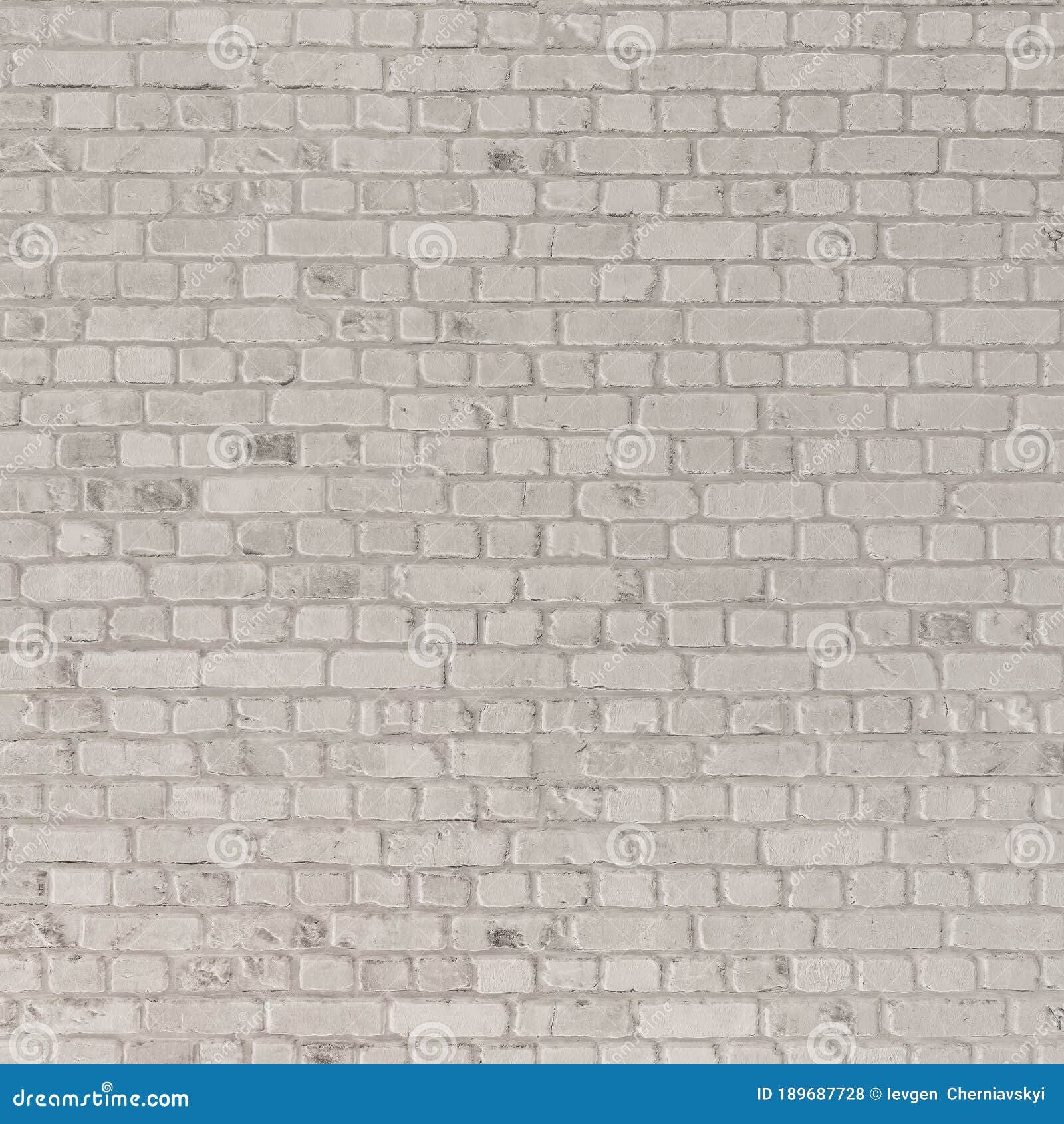 Aged Light Old-fashioned Brick Wall Texture Map, 3d Illustration Stock ...