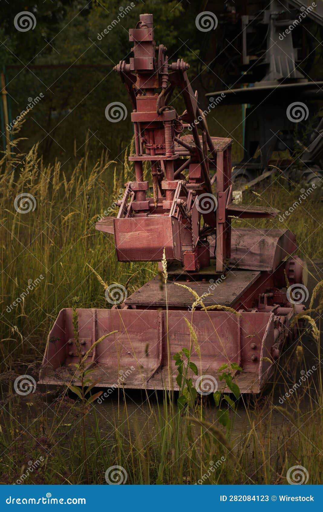 Aged Machine Cleaning the Contaminated Area after the Catastrophe in ...