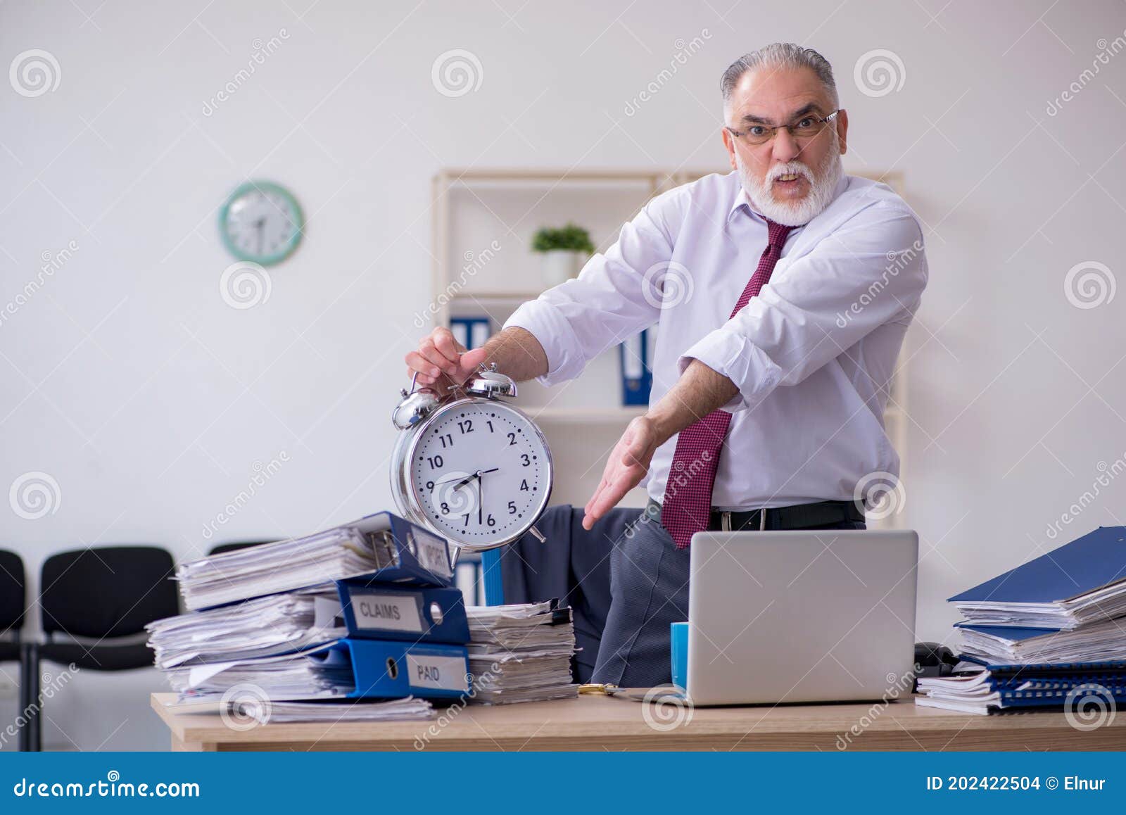 Aged Male Employee Unhappy with Excessive Work Stock Photo - Image of ...