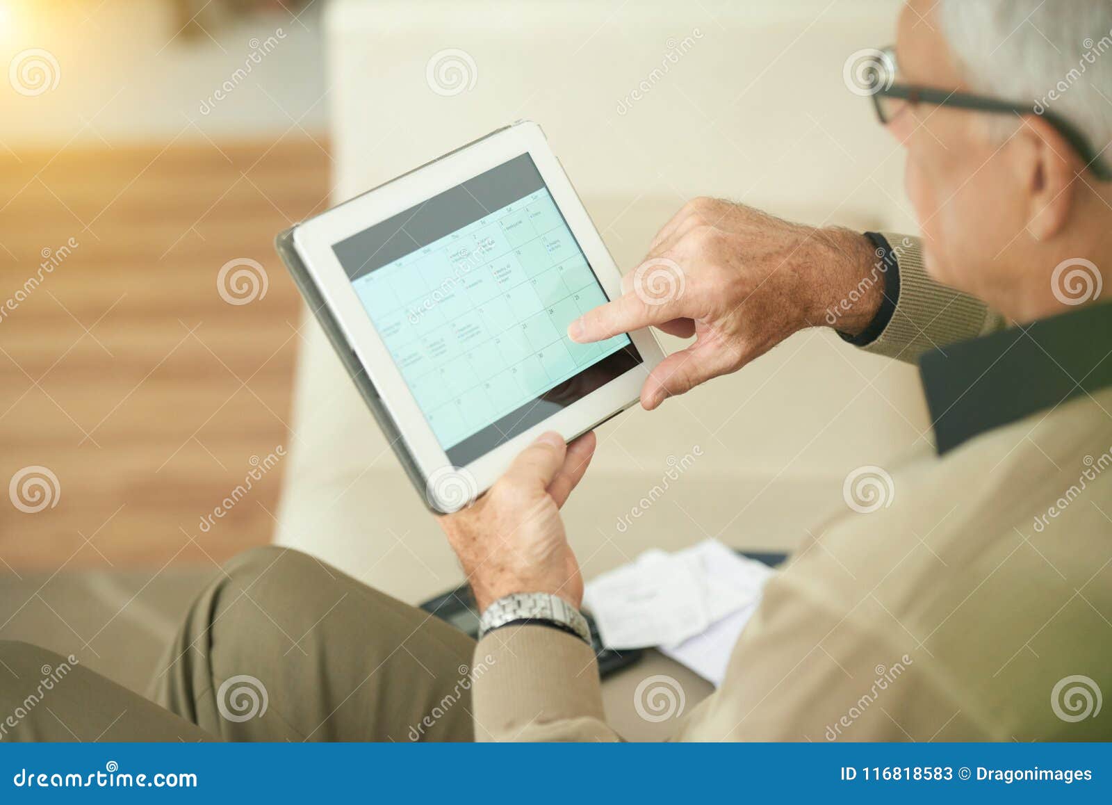 Checking month calendar stock image. Image of person - 116818583