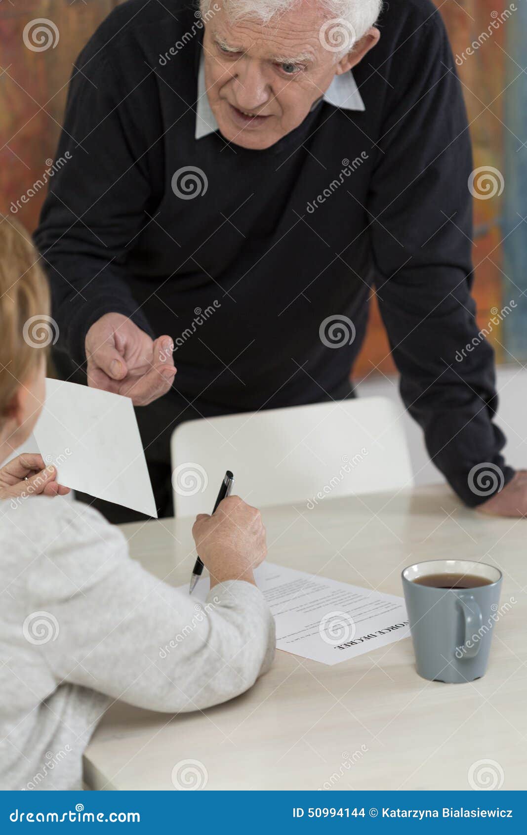 Aged Marriage Getting the Divorce Stock Photo - Image of separation ...