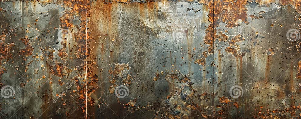 An Aged Metal Background with a Mix of Rust and Weathered Textures ...