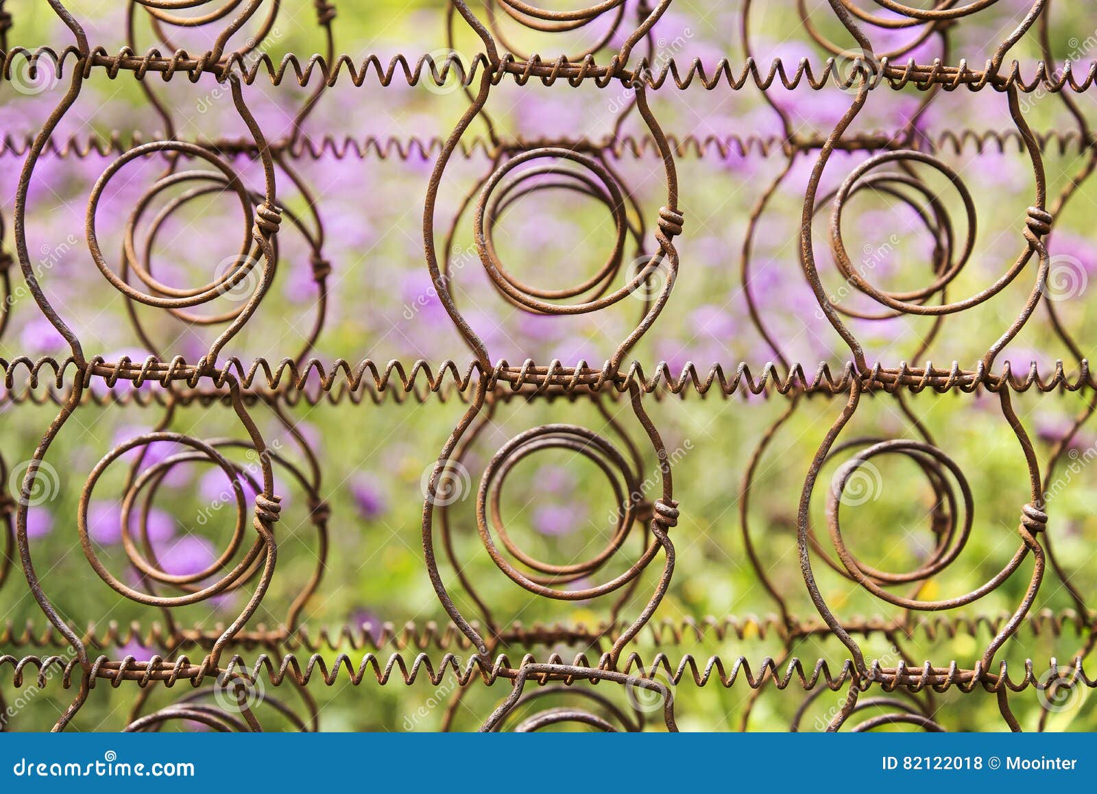 Aged Metallic Bed Springs. stock photo. Image of aged - 82122018