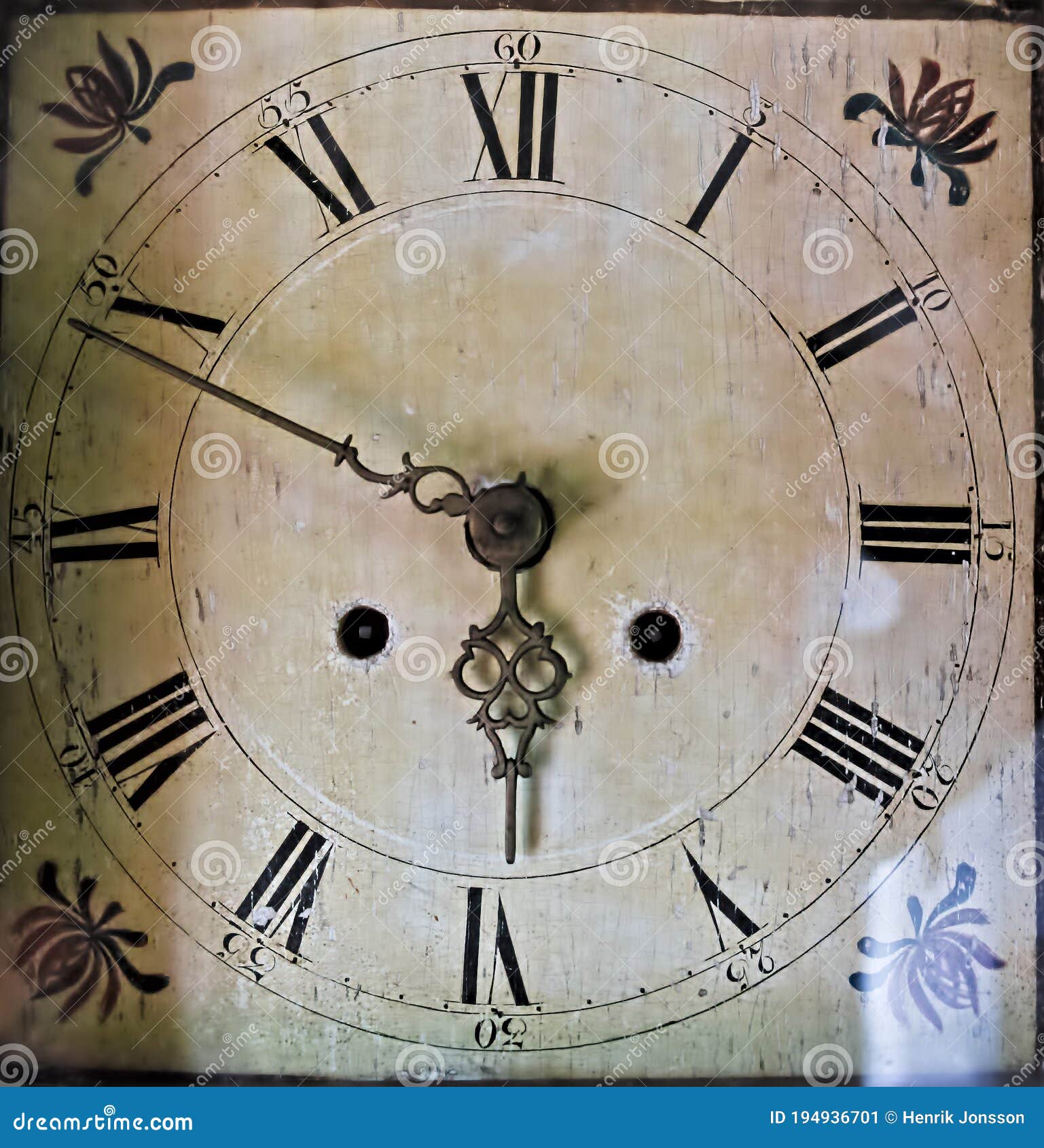 Aged worn old clock disc stock image. Image of glass - 194936701