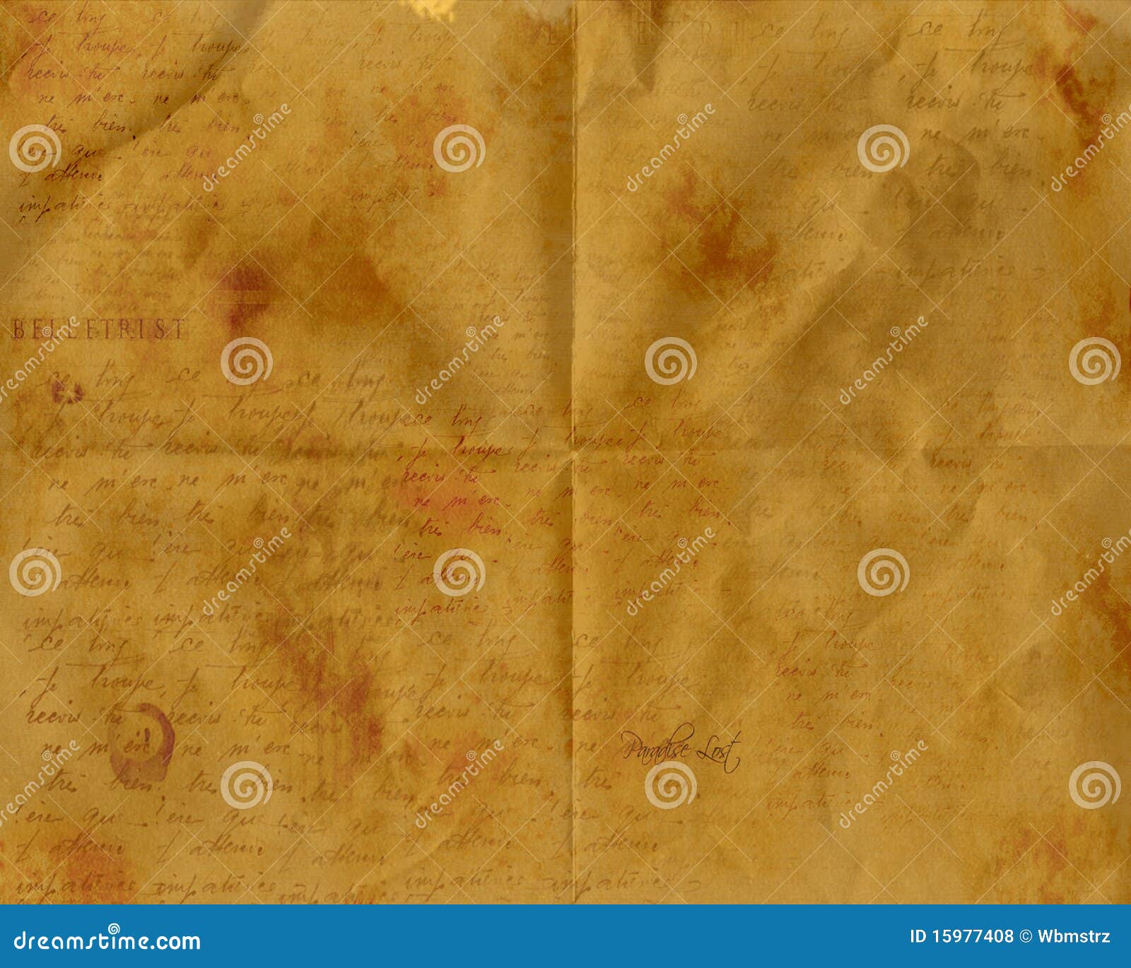 Aged Old Wrinkled Paper stock illustration. Illustration of grungy ...