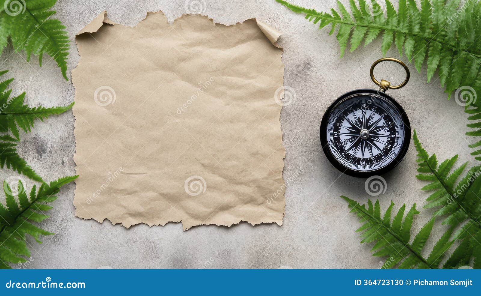 Old Paper On Compass Stock Photo | CartoonDealer.com #2694336