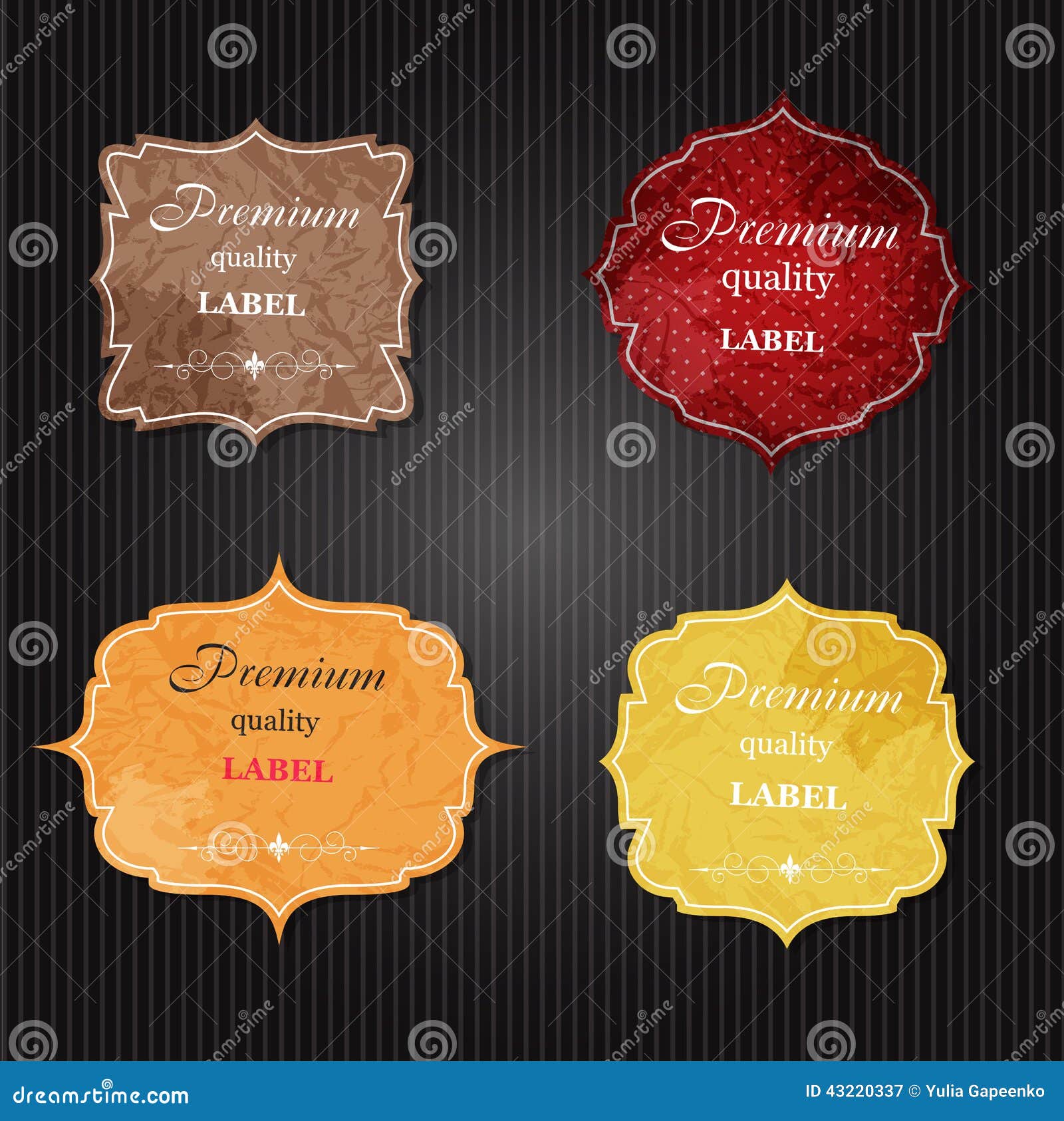Aged Paper Labels Vector Illustration Stock Vector - Illustration of ...