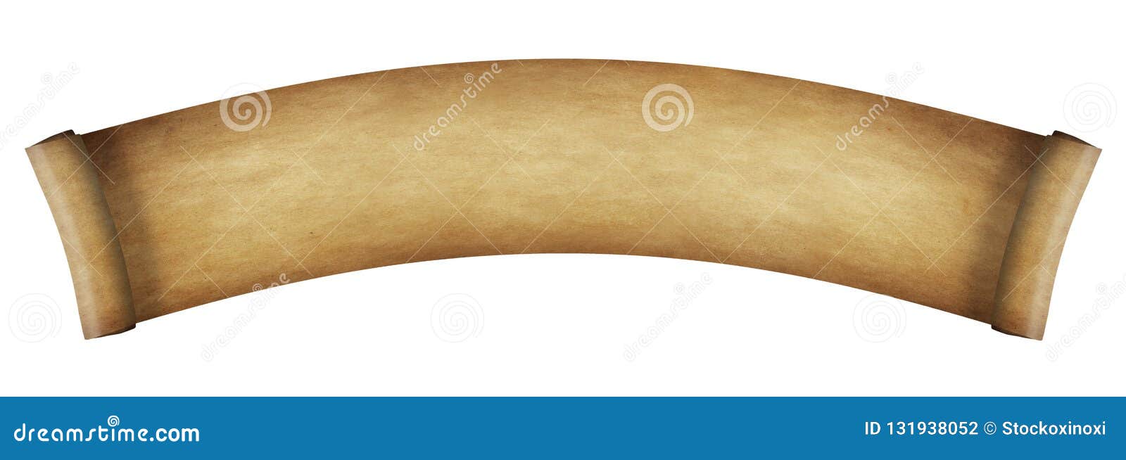 Aged Paper Scroll - Long Curved Stock Photo - Image of background ...