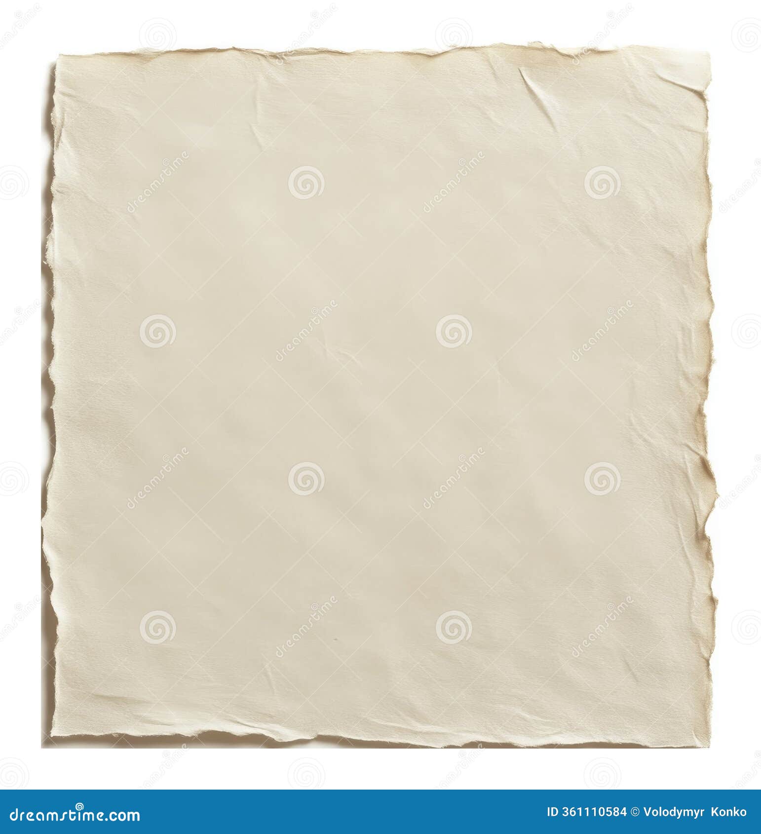Aged Parchment Paper with Rough Edges Stock Illustration - Illustration ...