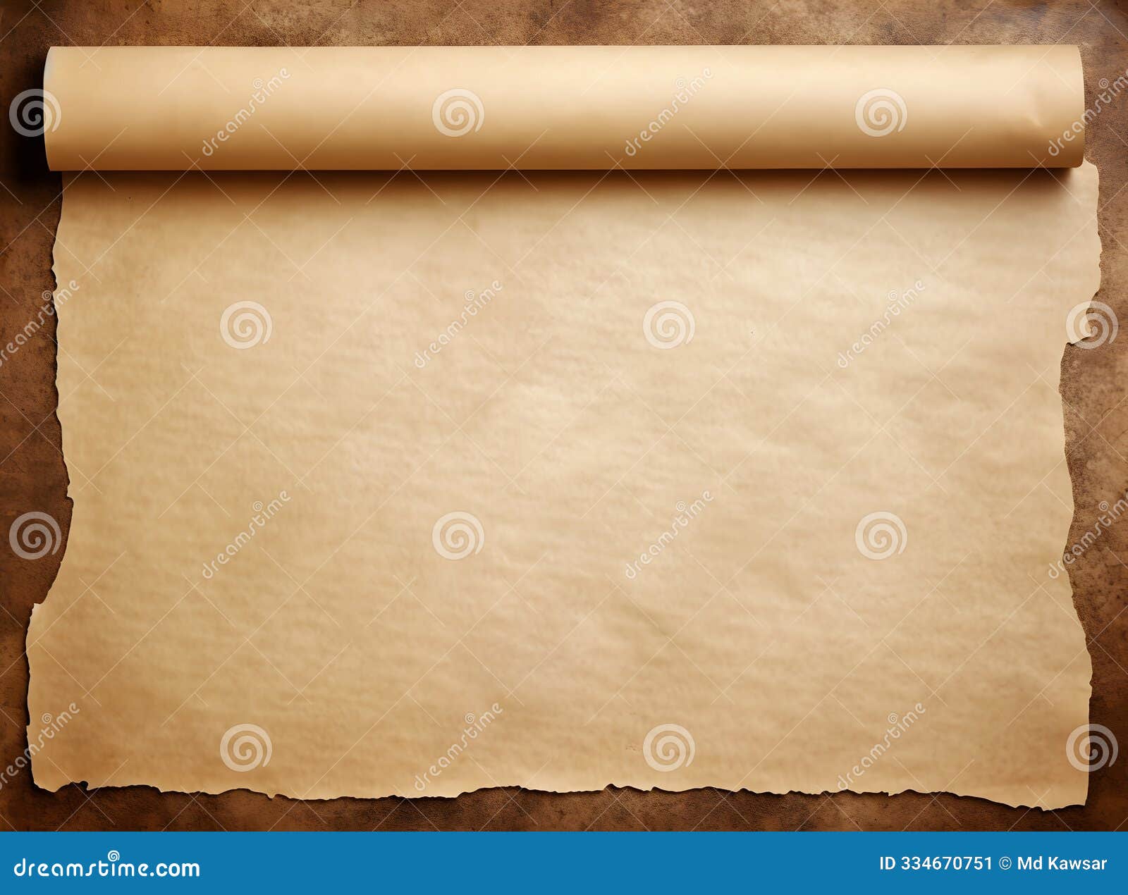 Aged Parchment Scroll Blank Background Stock Illustration ...