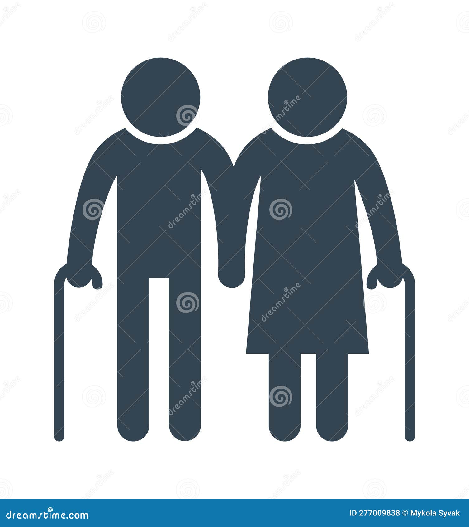 Aged People Icon stock vector. Illustration of vector - 277009838