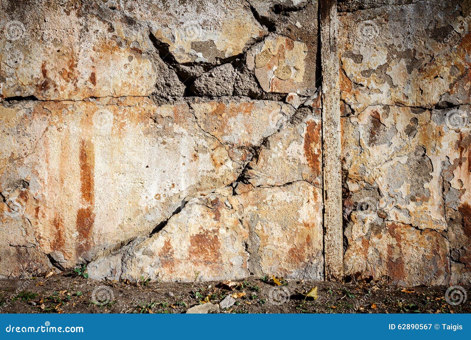 Aged plaster wall stock image. Image of metal, grass - 62890567