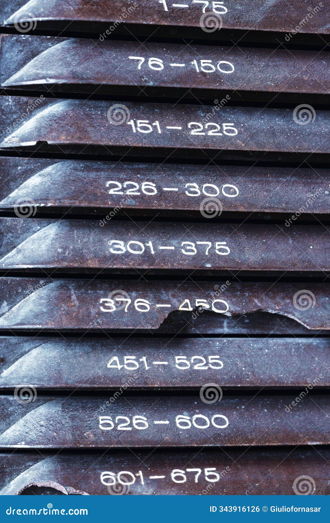 Aged Plastic Drawers Labeled with Organized Number Ranges Stock Photo ...
