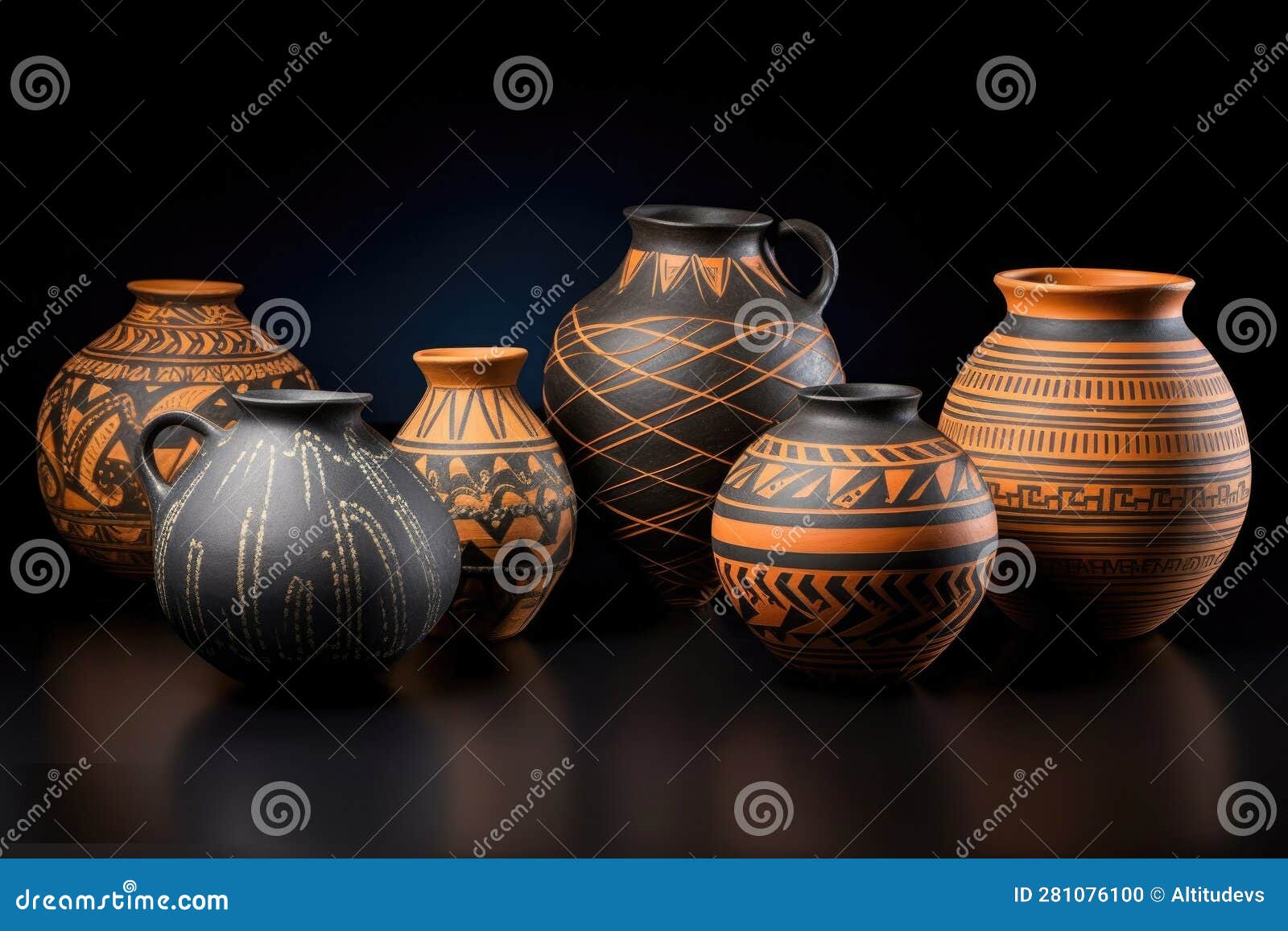 Aged Pottery Nestled in a Natural Setting Stock Photo - Image of ...