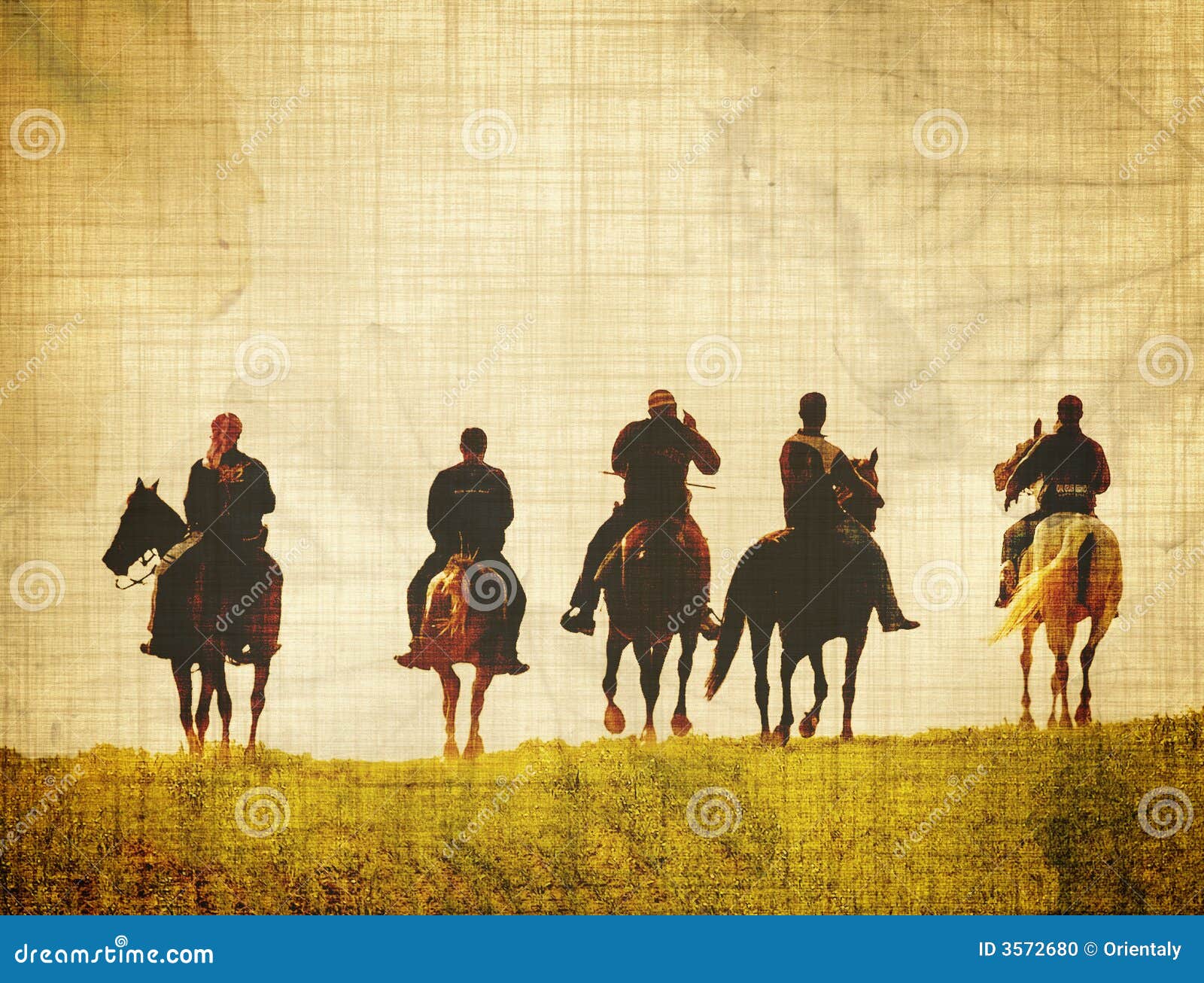 Aged riders stock illustration. Illustration of arabian - 3572680