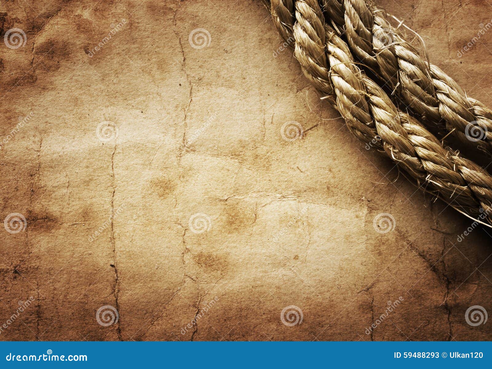Aged Rope on the Old Paper Background Stock Image - Image of messy ...