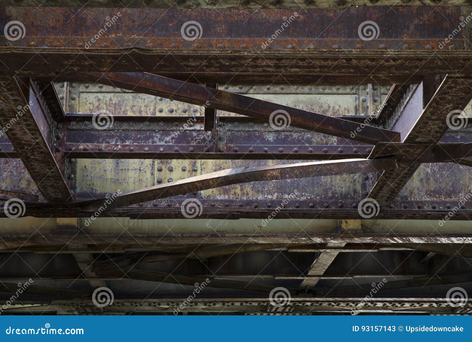 Aged Rusty Steel Rail Construction Stock Image - Image of urban, rivets ...