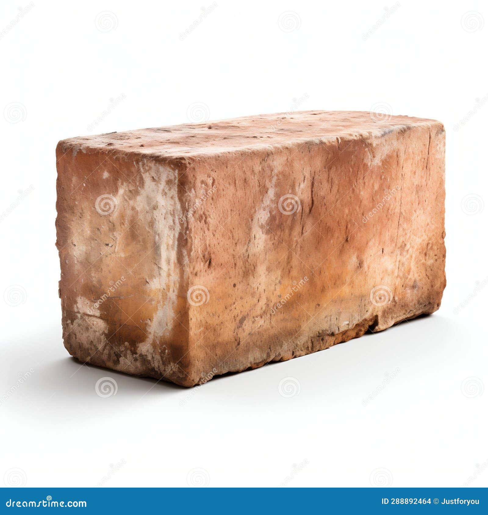Aged Single Brick, Isolated View. Generative Ai Stock Illustration ...