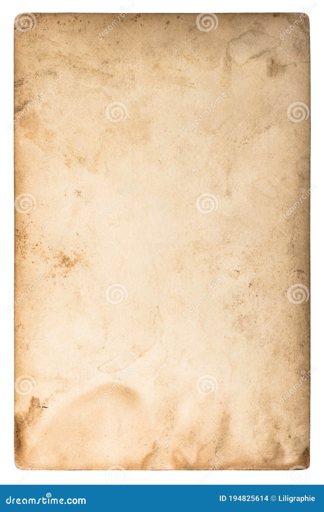 Aged Stained Paper Background Isolated White Background Stock Photo ...