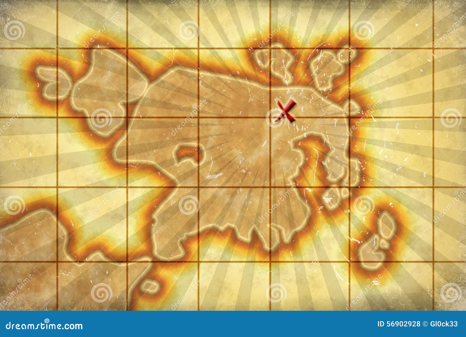 Aged treasure map stock illustration. Illustration of travel - 56902928