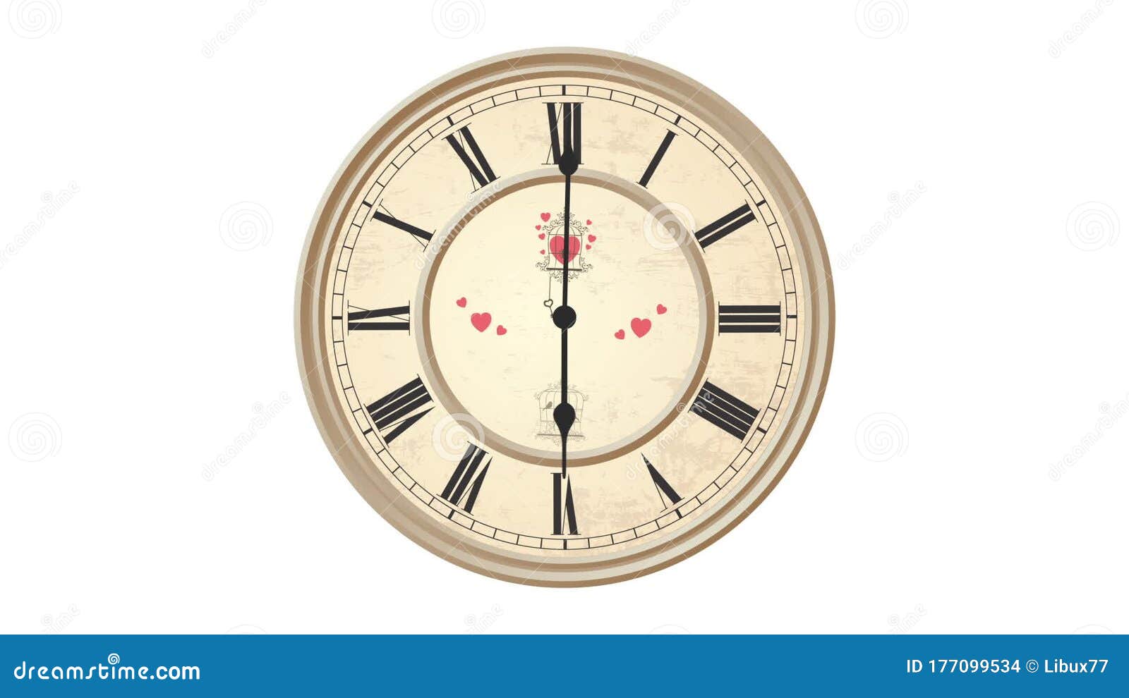 Aged or Vintage Clock Animation White Background Stock Footage - Video ...