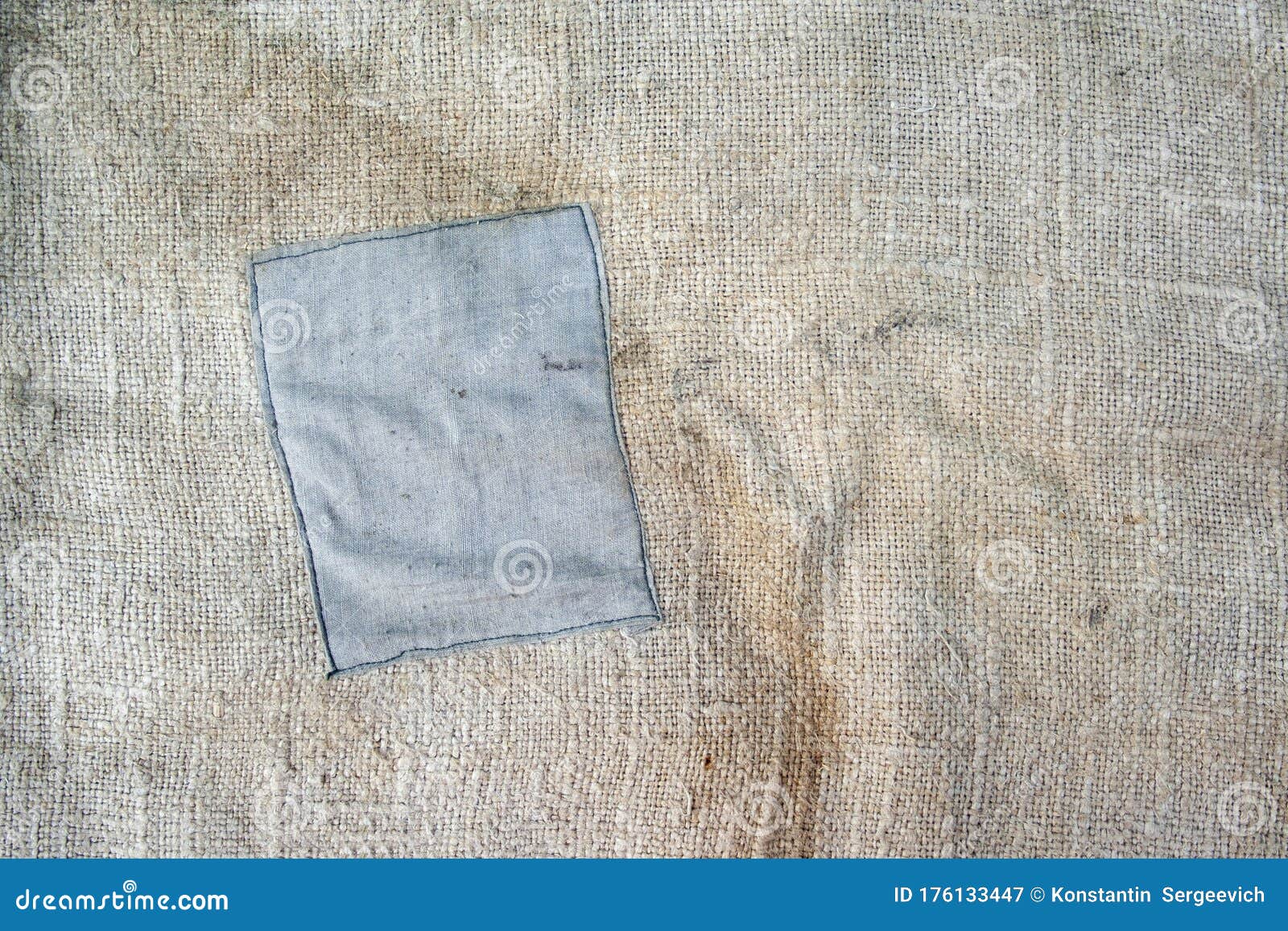Aged Vintage and Weathered Cloth Background Patch Stock Image - Image ...