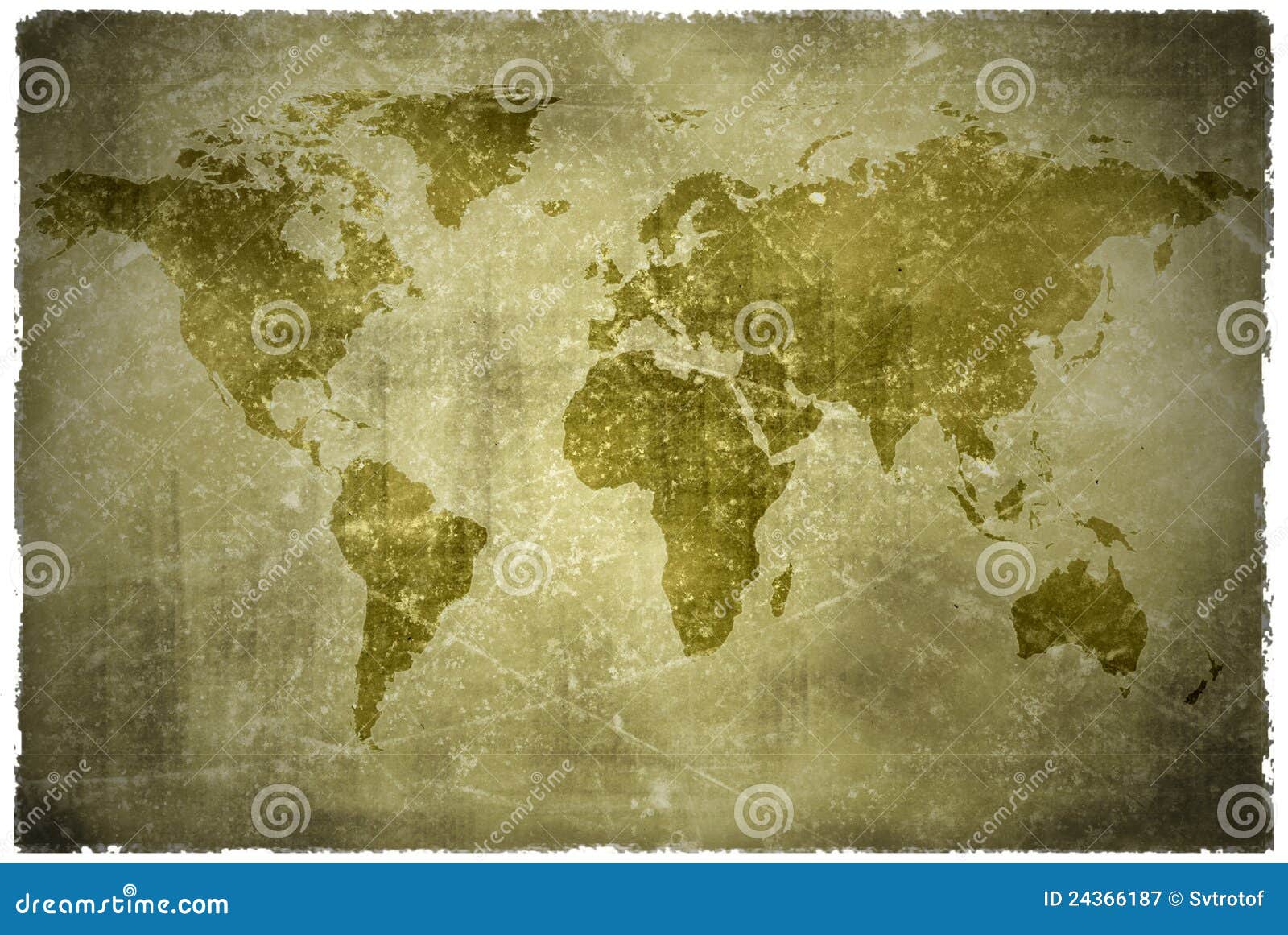 Aged vintage world map stock illustration. Illustration of grungy ...
