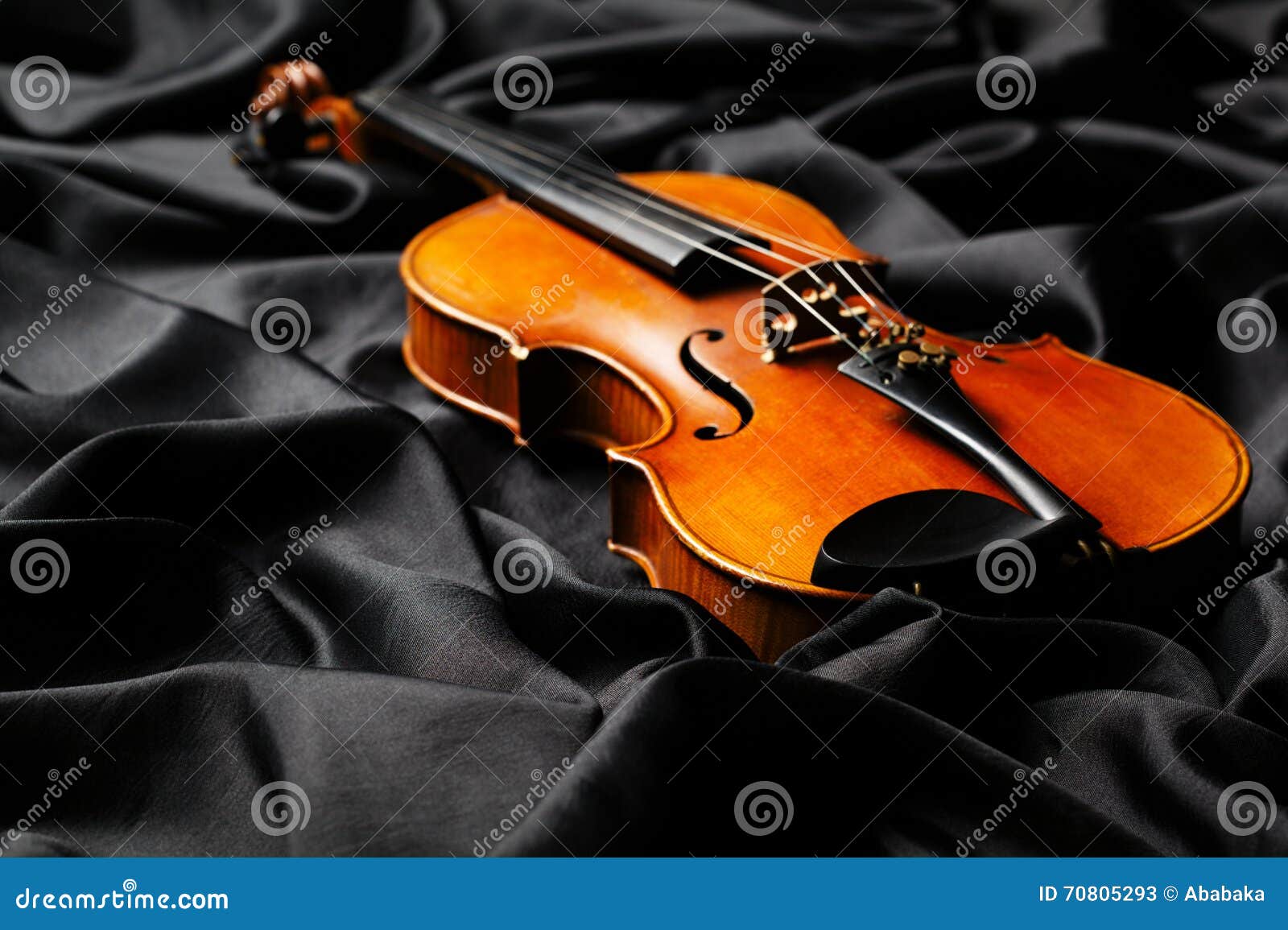 Aged Violin on Dark Fabric Texture Stock Image - Image of orchestra ...