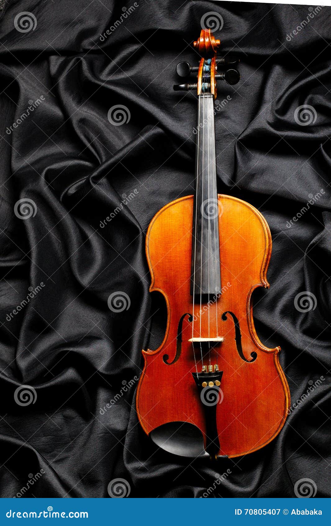 Aged Violin on Dark Fabric Texture Stock Image - Image of object ...
