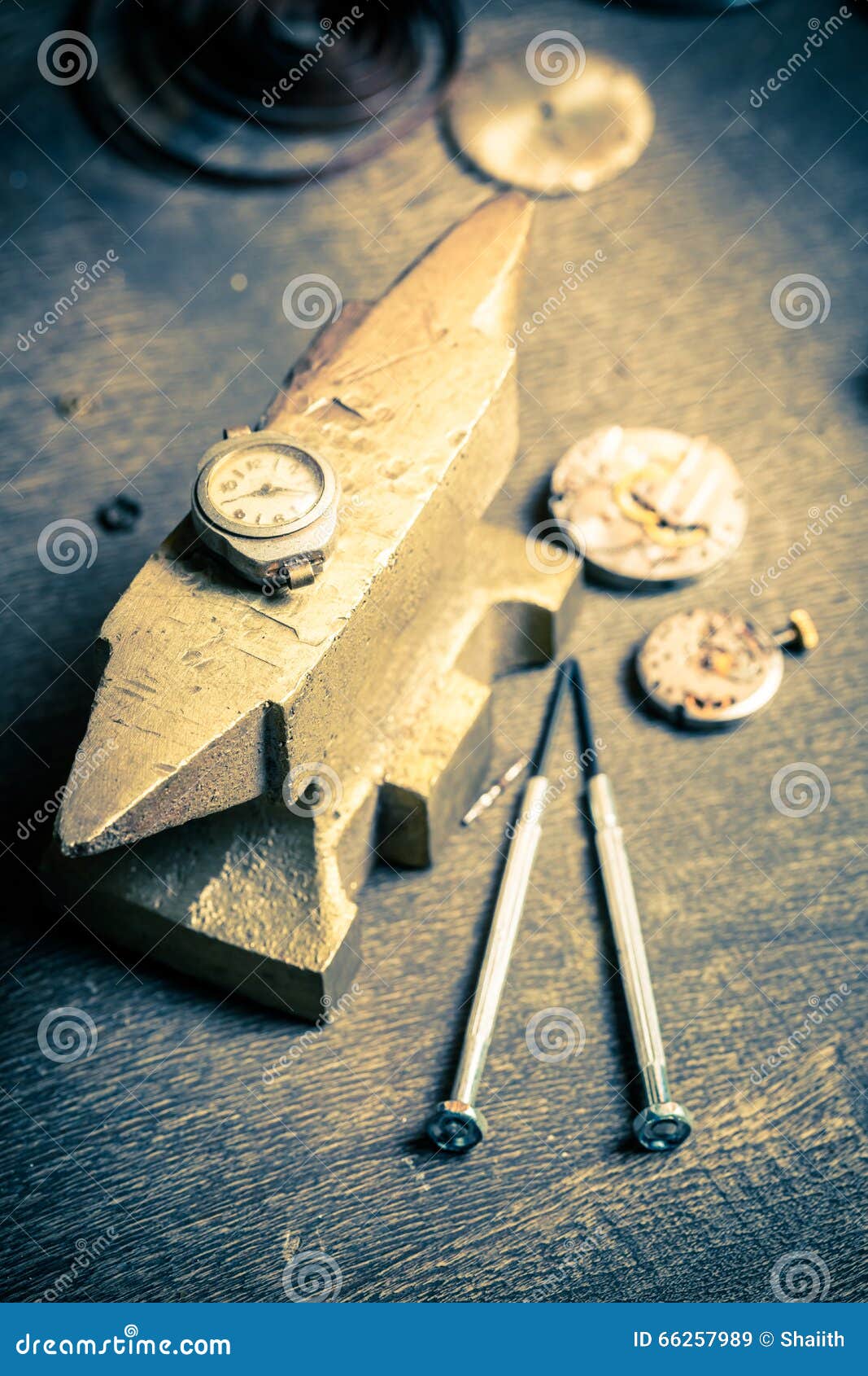 Aged Watchmaker S Workshop with Clocks To Repair Stock Image - Image of ...