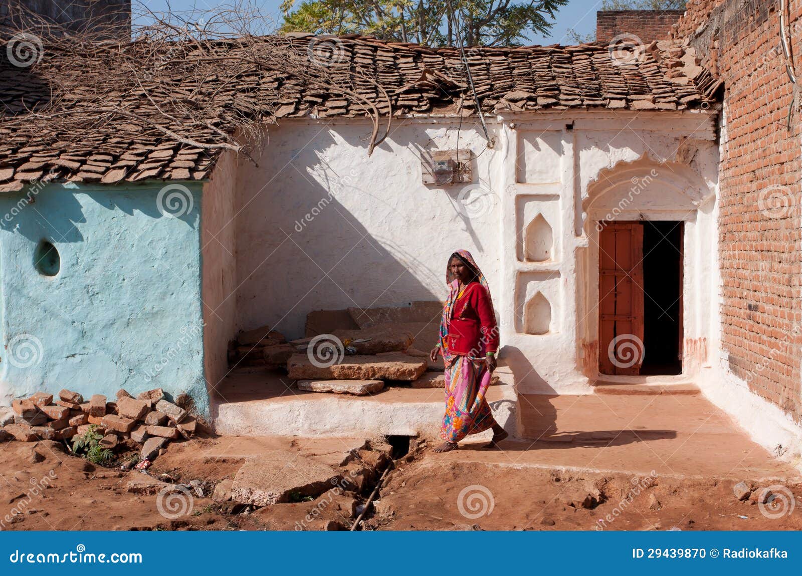 Aged Woman Come Out from Home Editorial Image - Image of east, bricks ...