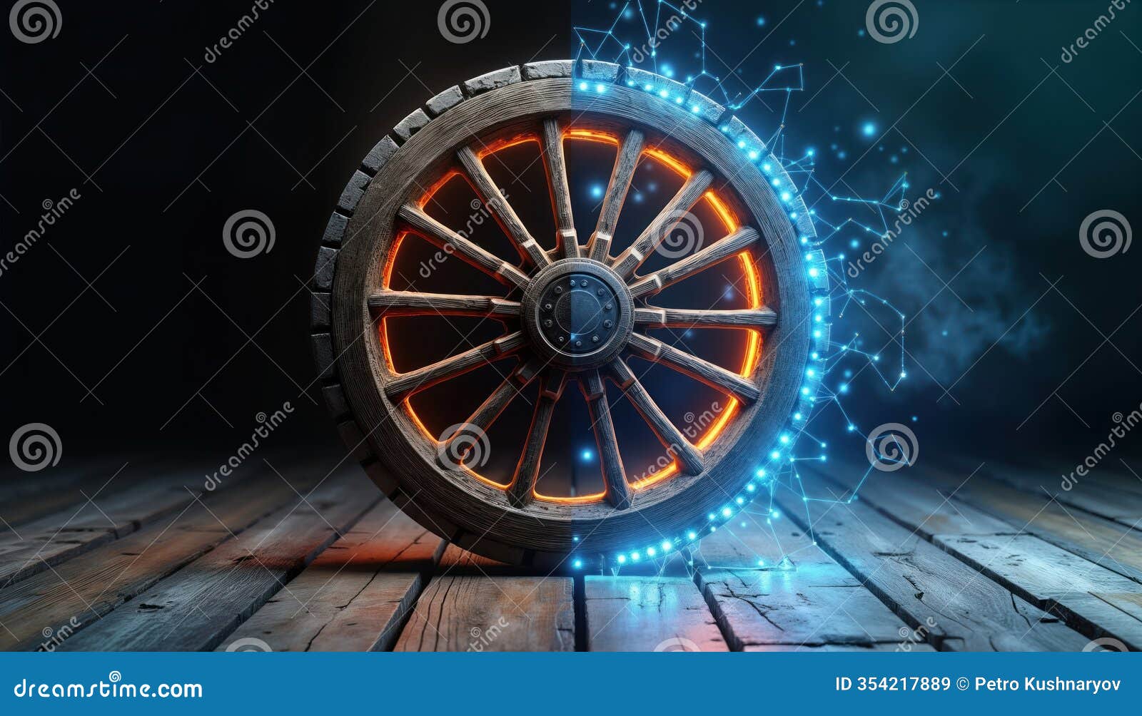 Evolution Of The Wheel Cartoon Vector | CartoonDealer.com #164126191