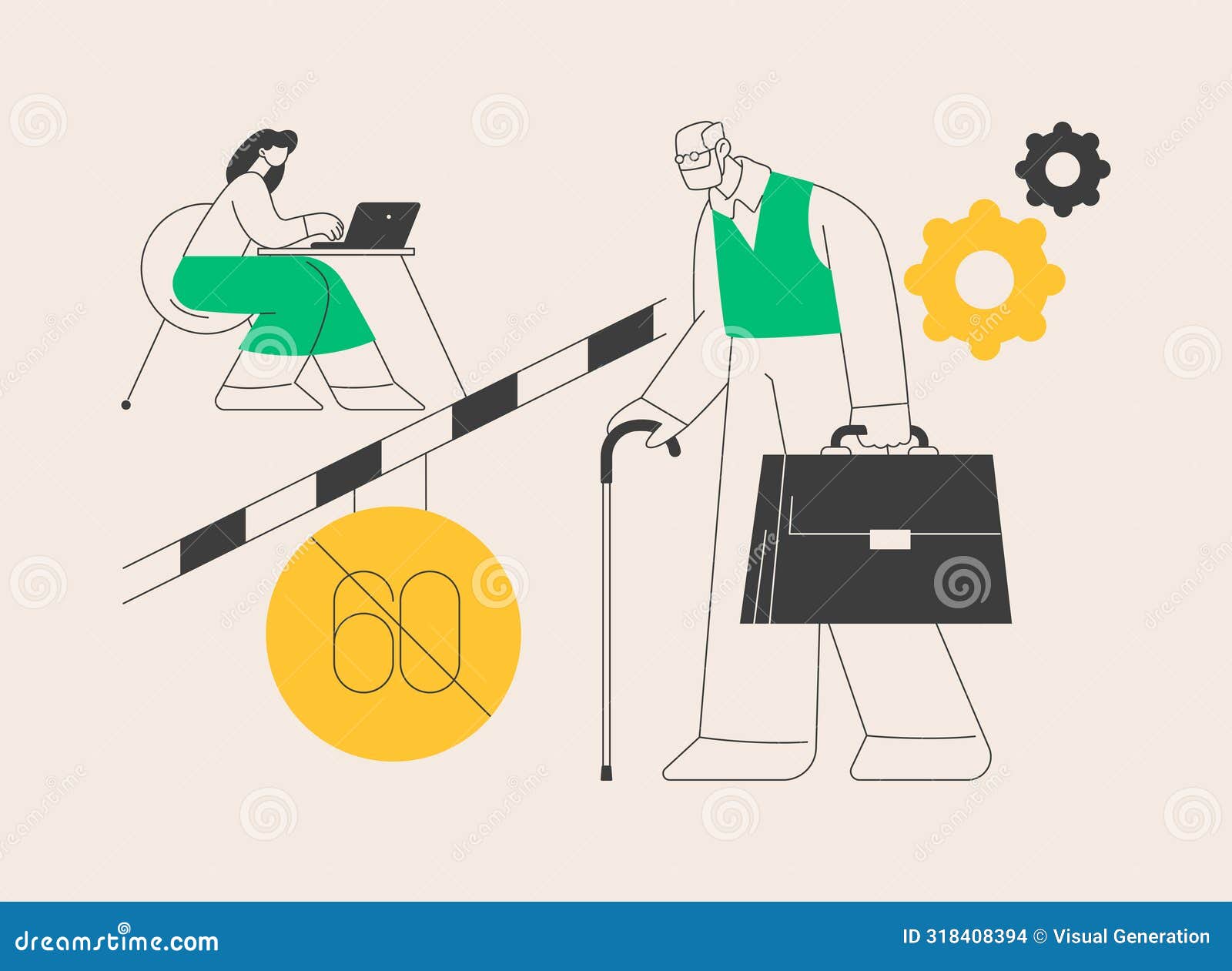 Ageism Social Problem Abstract Concept Vector Illustration. Stock ...