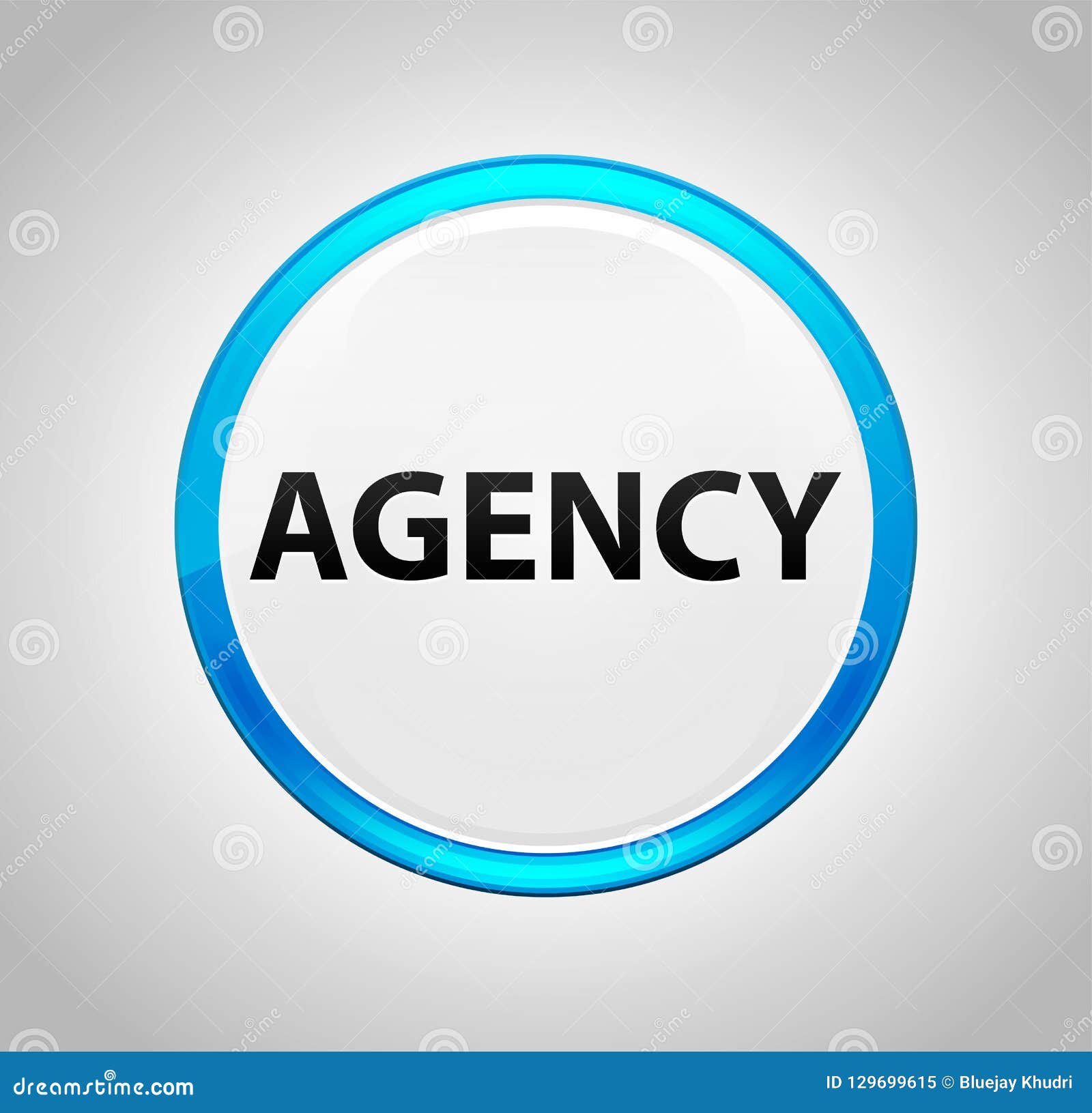 Agency Round Blue Push Button Stock Illustration - Illustration of ...