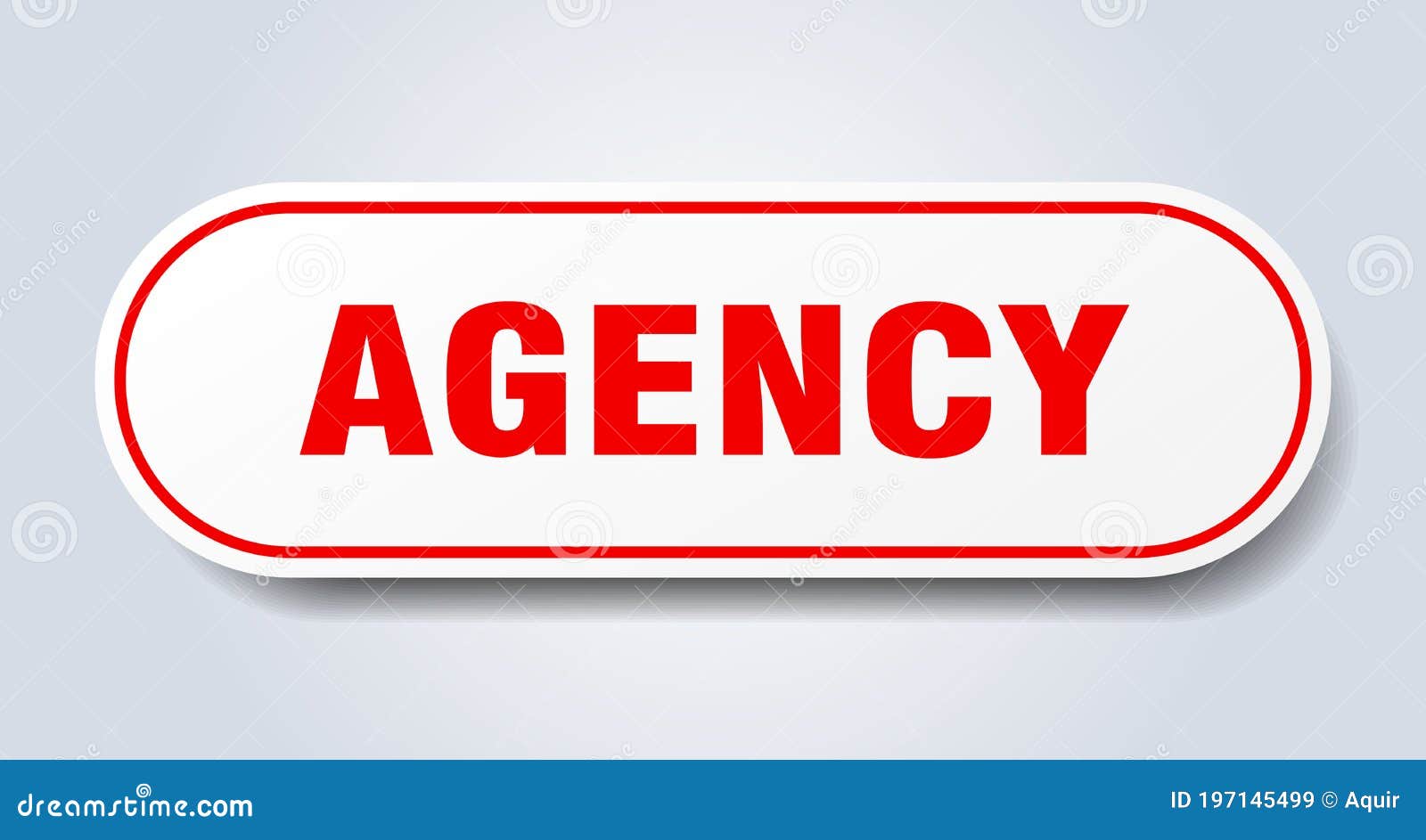 Agency sticker. stock vector. Illustration of badge - 197145499