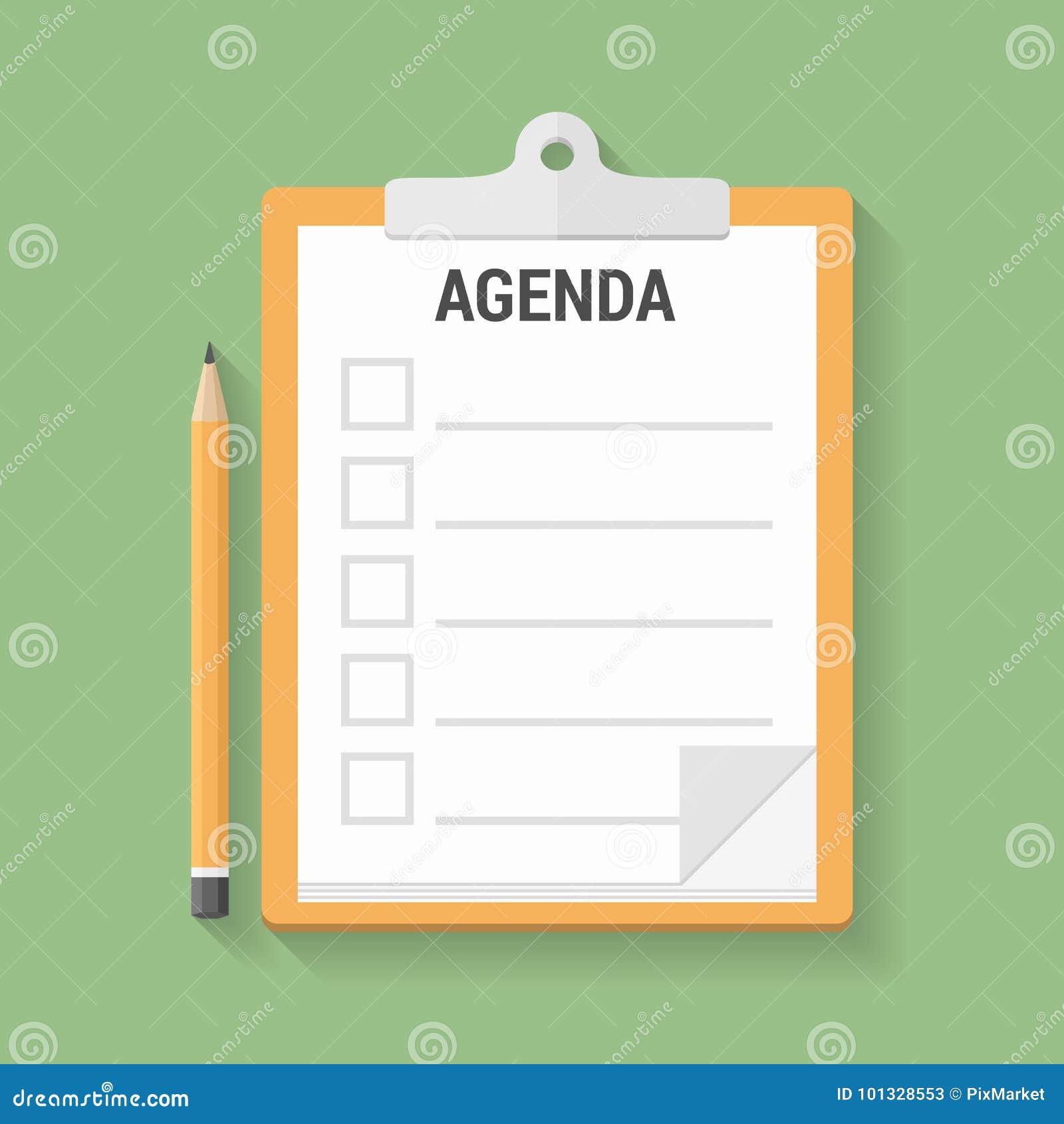 Agenda stock vector. Illustration of reminder, design - 101328553