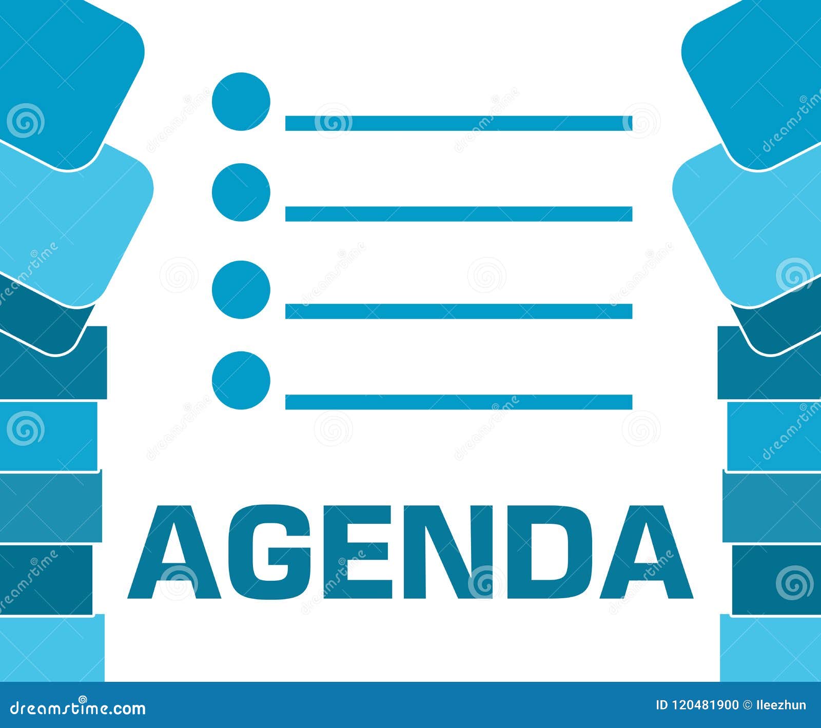 Agenda Blue Abstract Shapes Square Stock Illustration - Illustration of ...
