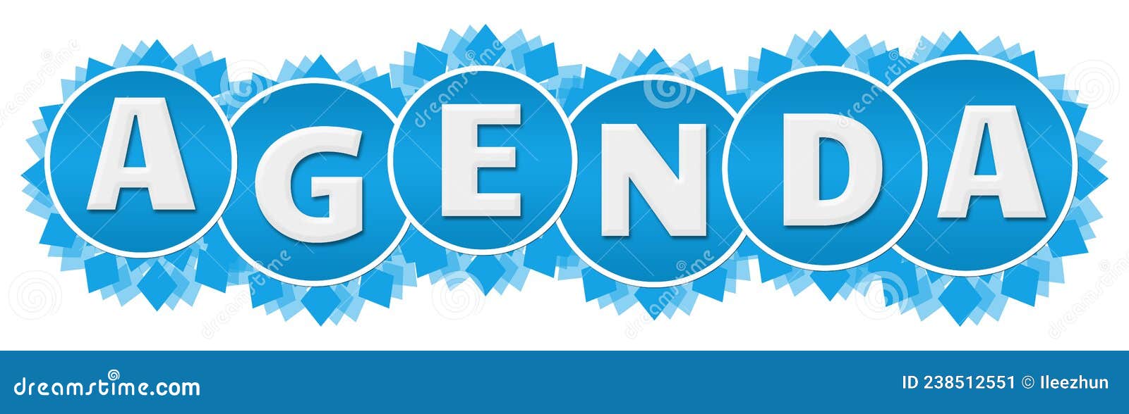 Agenda Blue Circular Floral Circles Stock Illustration - Illustration ...