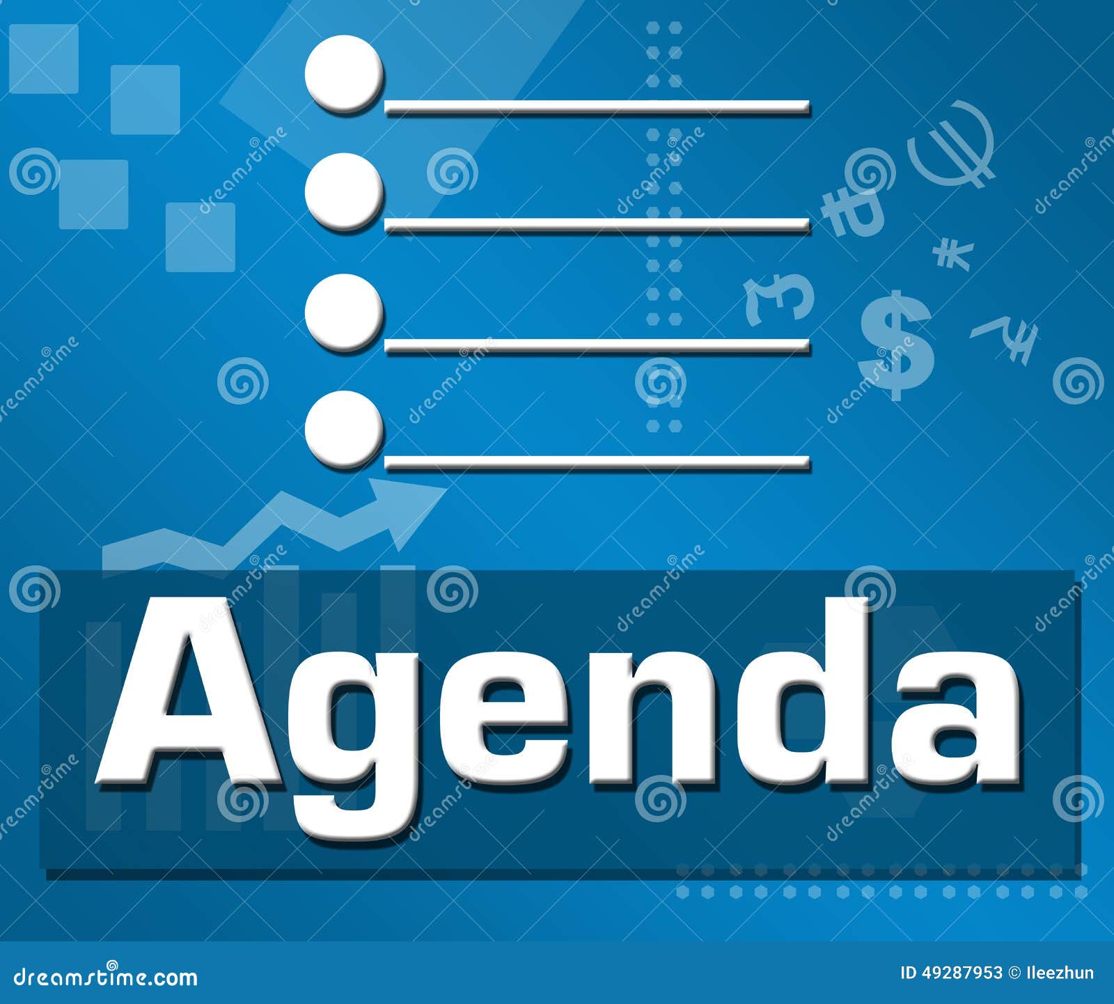 Agenda Business Theme Square Stock Illustration - Illustration of ...