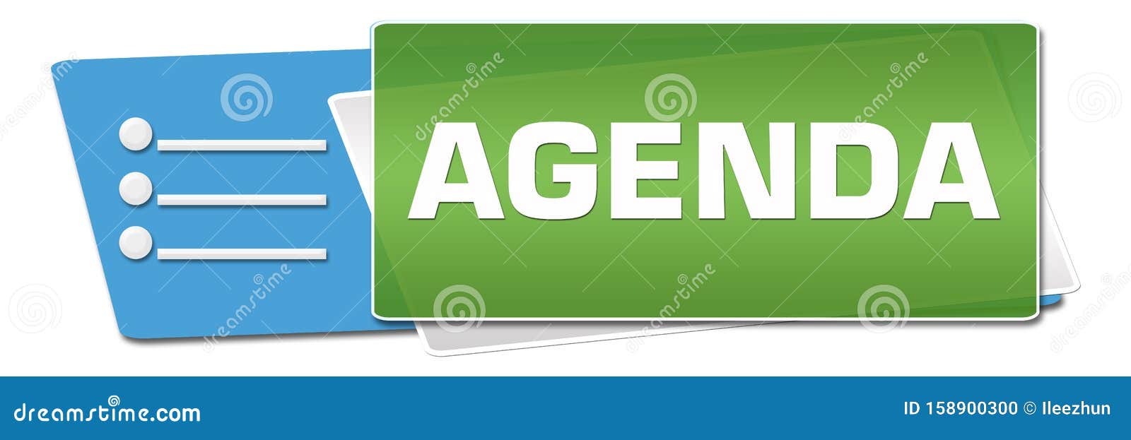 Agenda Green Blue Rounded Horizontal Stock Illustration - Illustration ...
