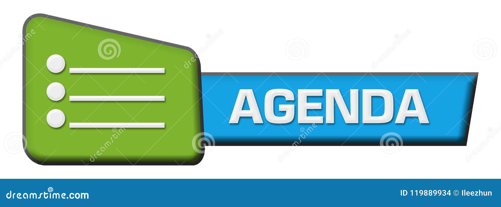 Agenda Green Blue Triangle Horizontal Stock Illustration - Illustration ...