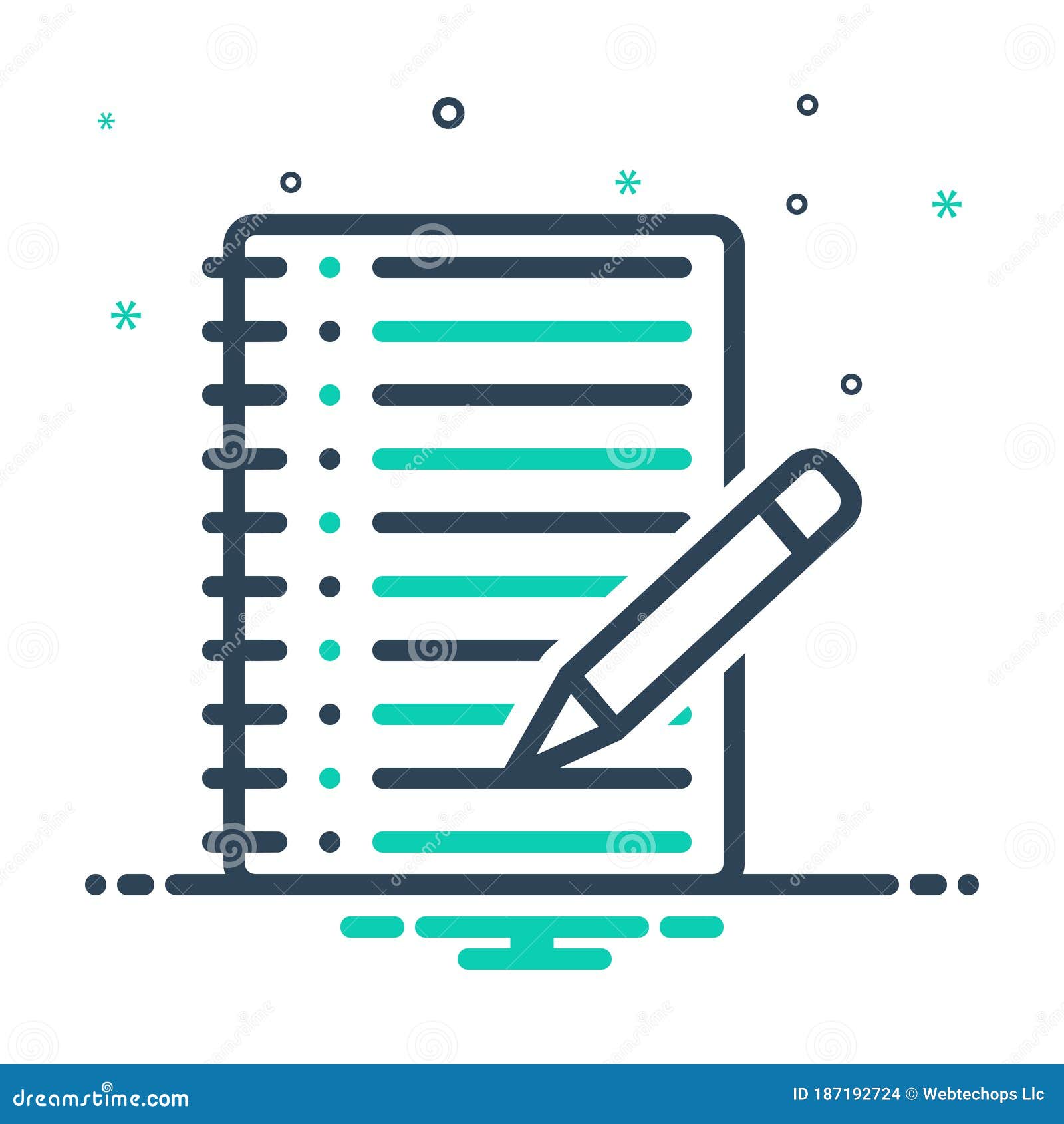 Mix Icon for Agenda, Order and Paper Stock Vector - Illustration of ...