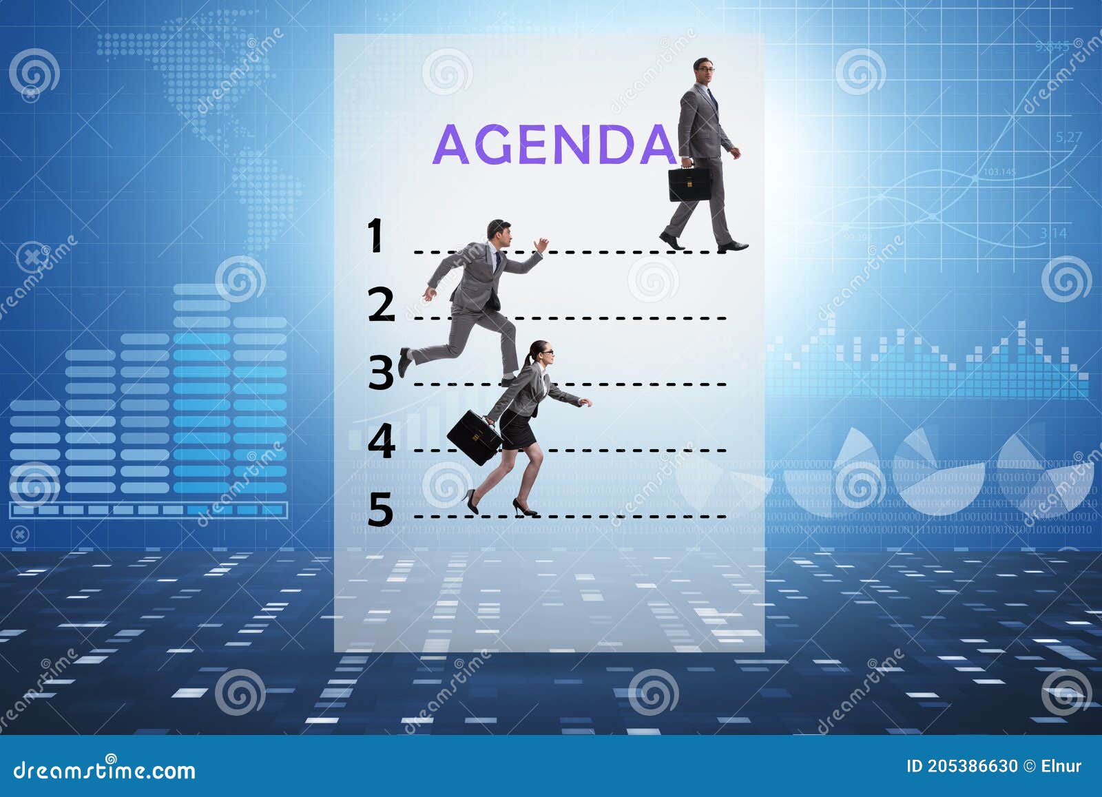 Agenda of a Meeting with Few Items Stock Illustration - Illustration of ...