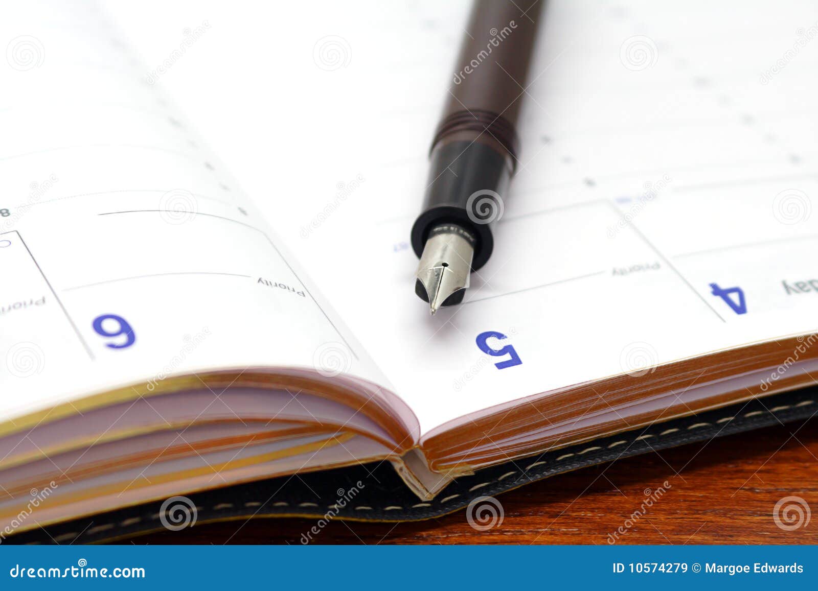 Agenda and pen stock image. Image of space, paper, copy - 10574279